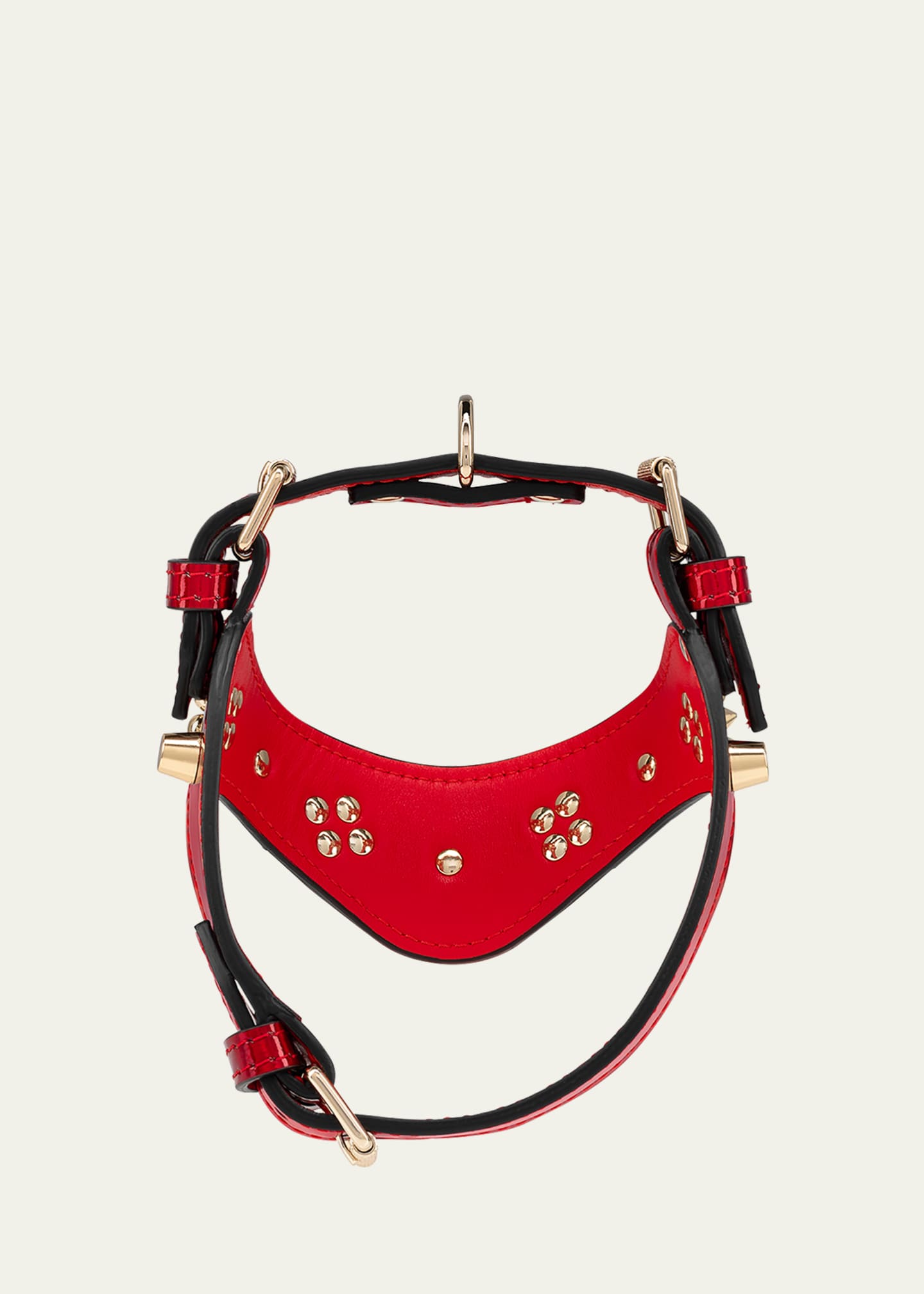 Christian Louboutin Loubiharness Patent Psychic Spikes Carasky Dog ...