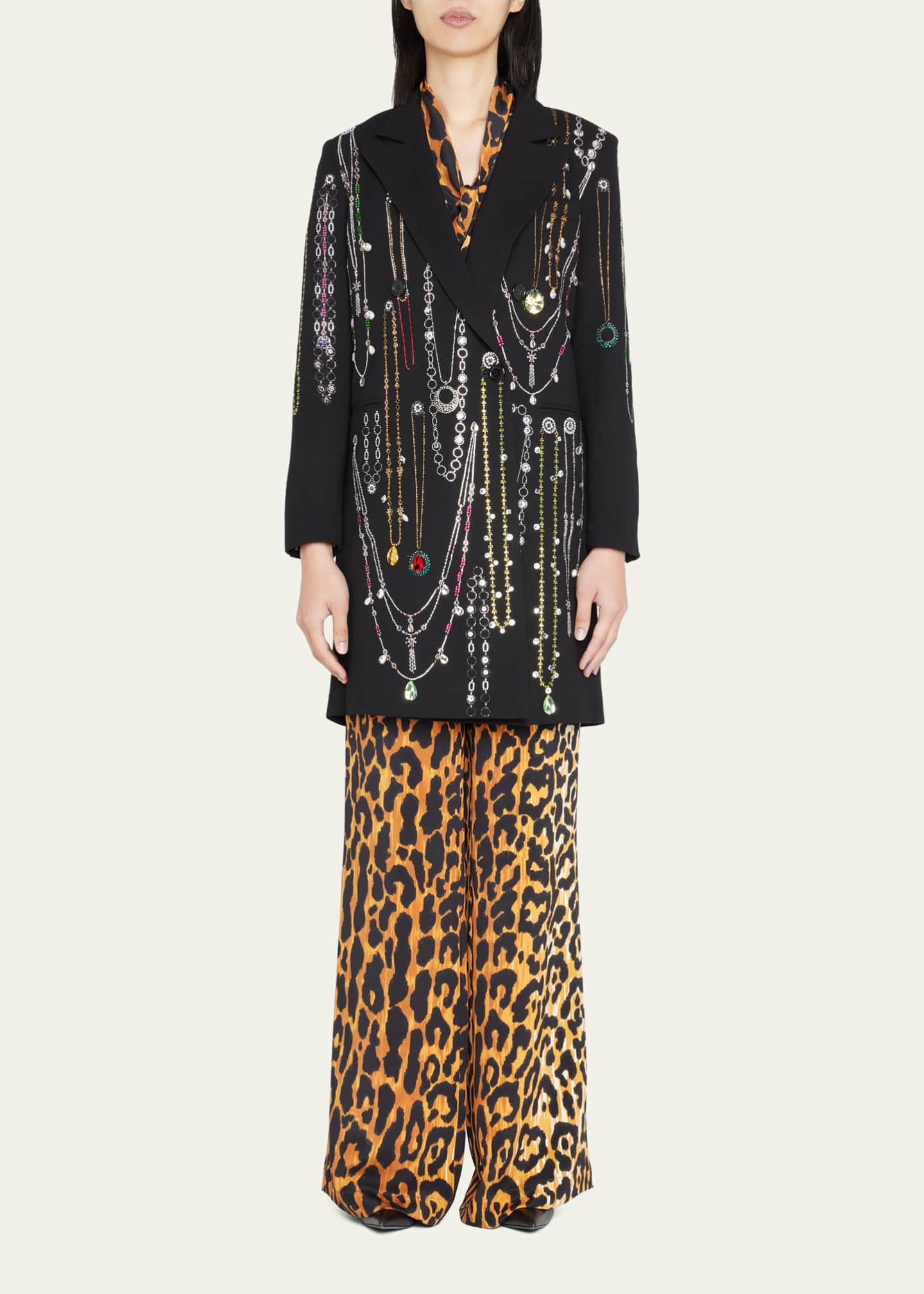 Libertine Necklace Gallery Double-Breasted Coat - Bergdorf Goodman