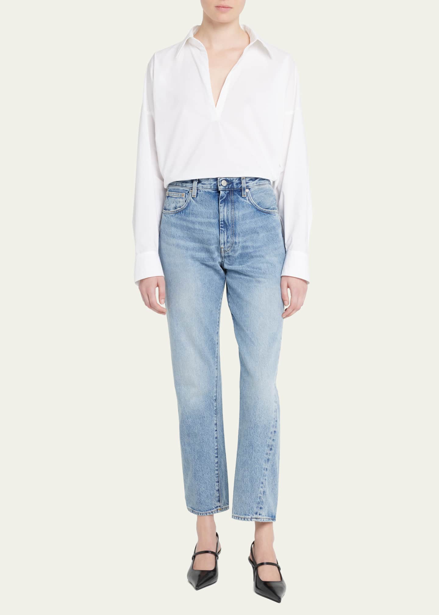 Toteme Twisted Seam Straight-Leg Jeans - Bergdorf Goodman