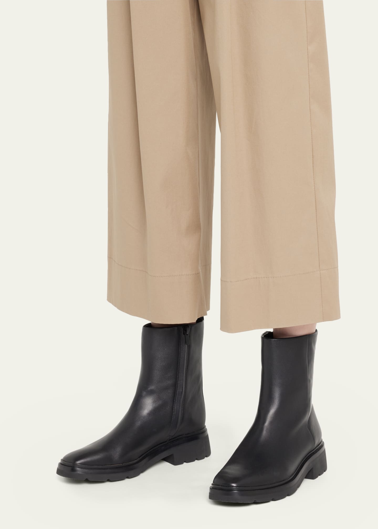 Vince Remi Leather Moto Booties - Bergdorf Goodman