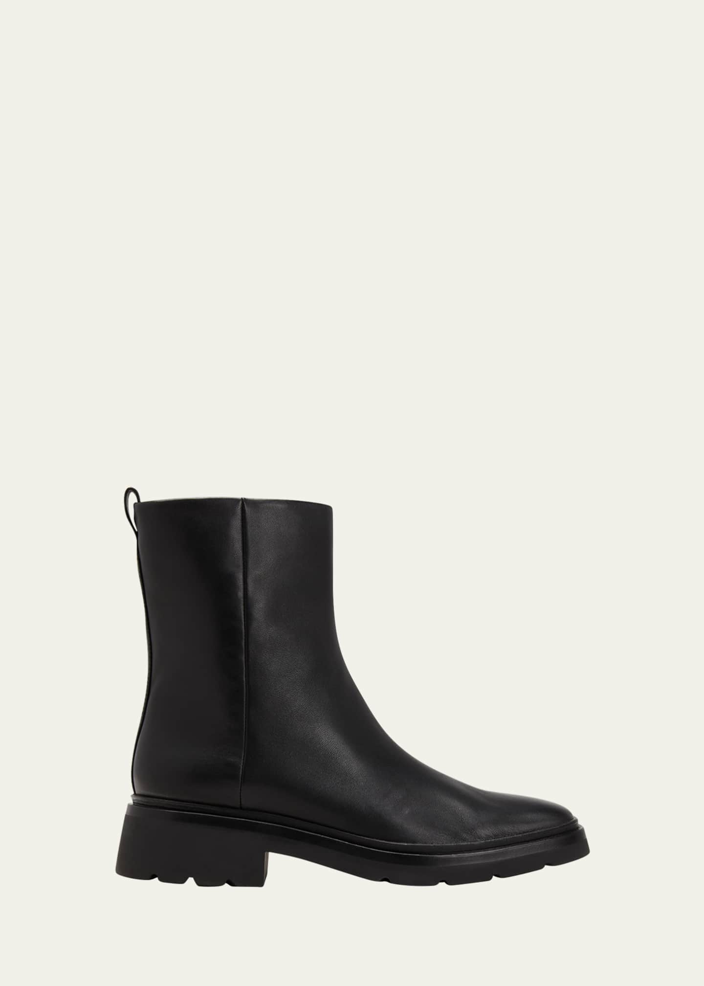 Vince Remi Leather Moto Booties - Bergdorf Goodman