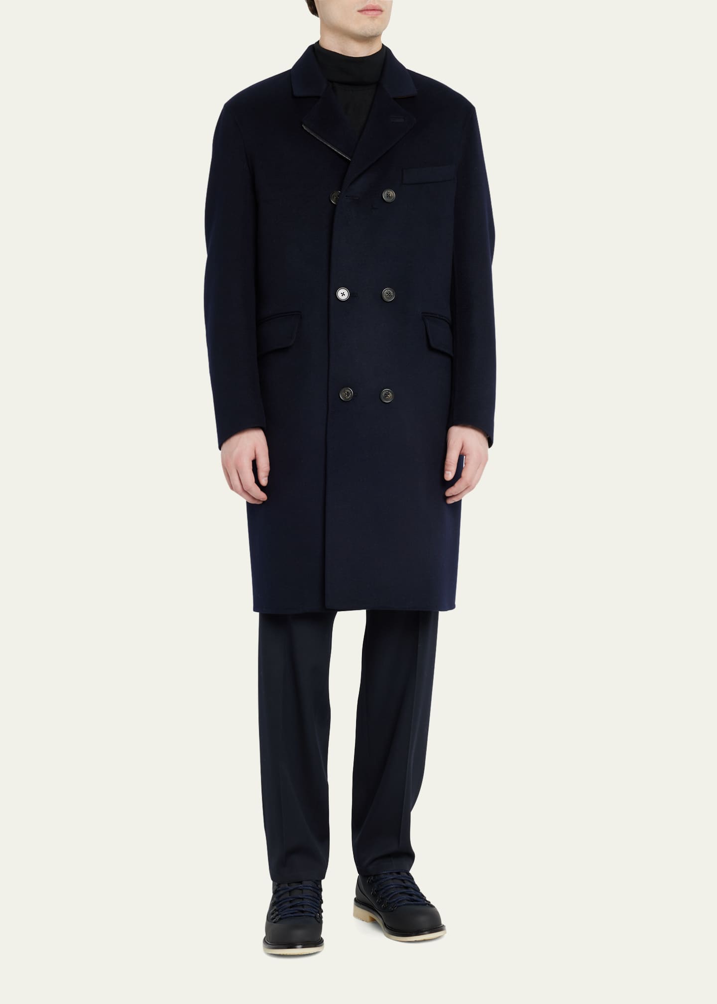 Loro Piana Men's Cashmere Double Breasted Overcoat - Bergdorf Goodman