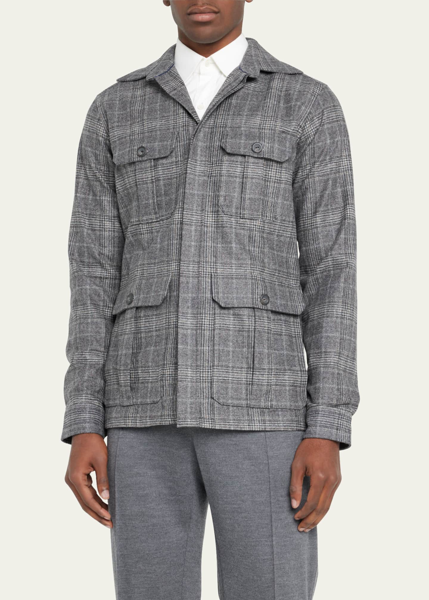 Eton Men's Wool-Cashmere Shirt Jacket - Bergdorf Goodman