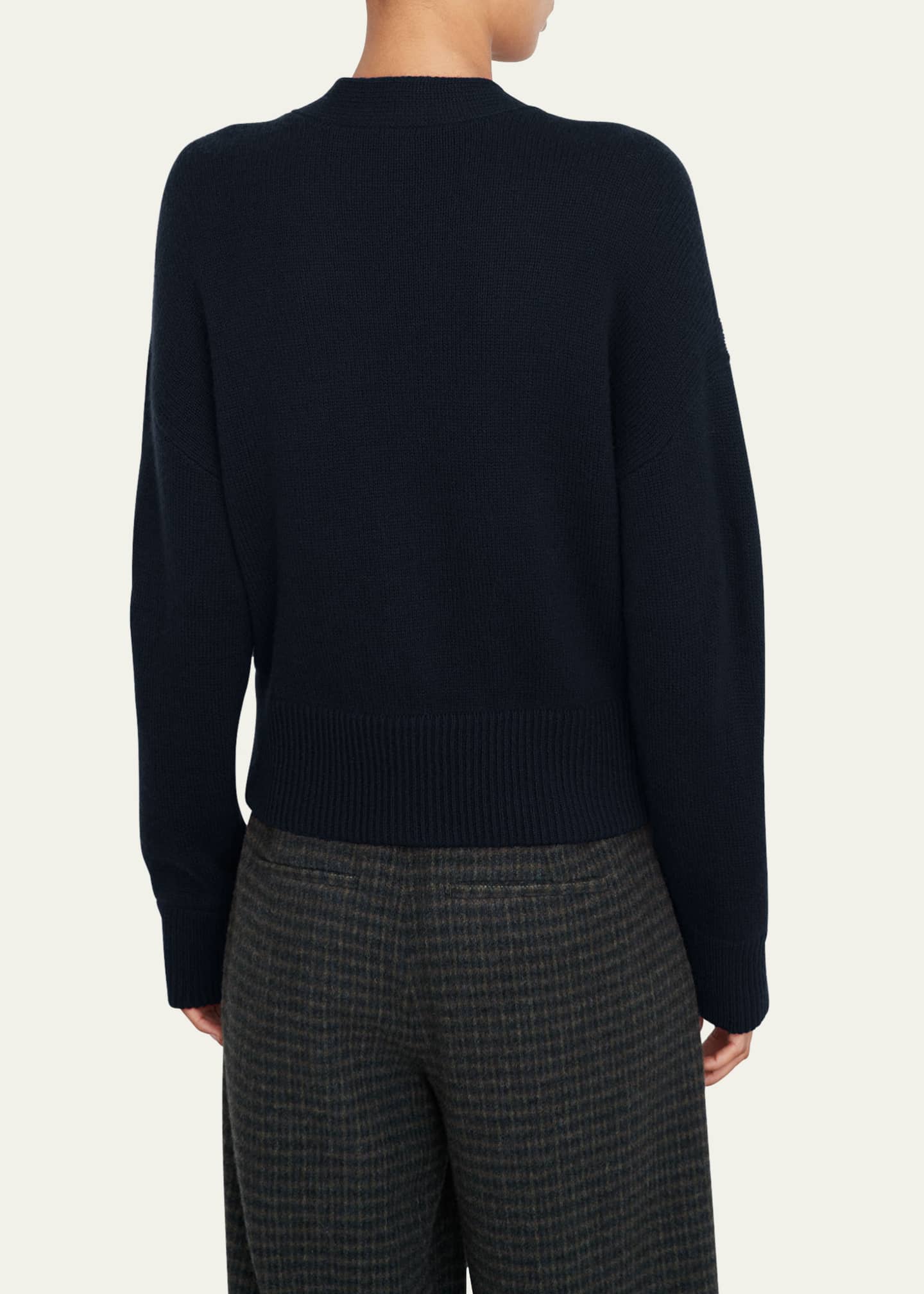 Vince Wool-Cashmere Boxy V-Neck Cardigan - Bergdorf Goodman Vince Wool-Cashmere Boxy V-Neck Cardigan - Bergdorf Goodman