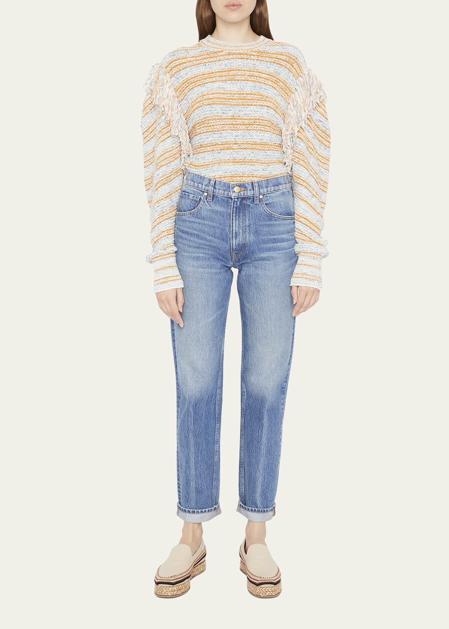 Ulla Johnson The Daphne Straight-Leg Cuffed Denim Jeans - Bergdorf Goodman