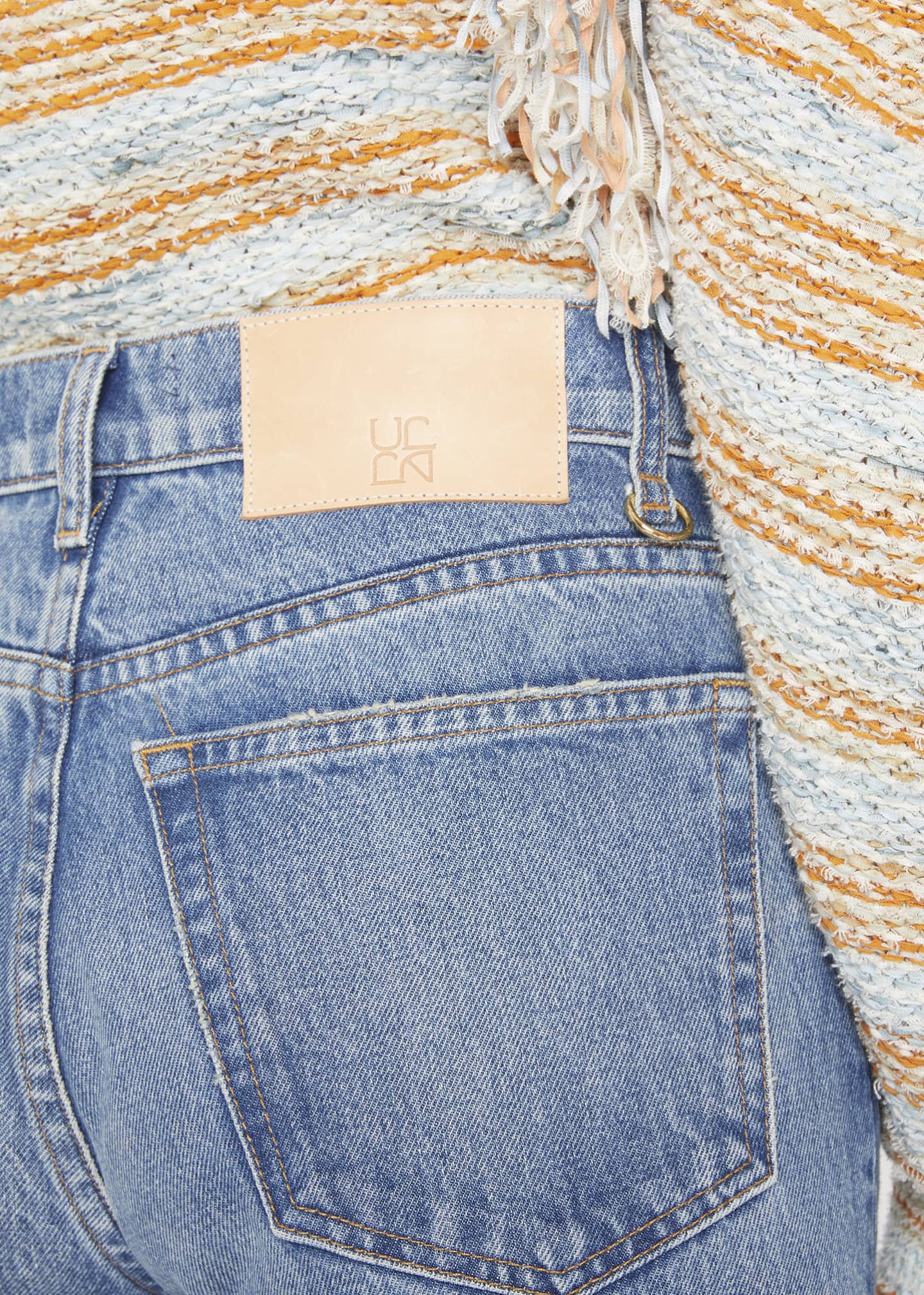 Ulla Johnson The Daphne Straight-Leg Cuffed Denim Jeans - Bergdorf Goodman