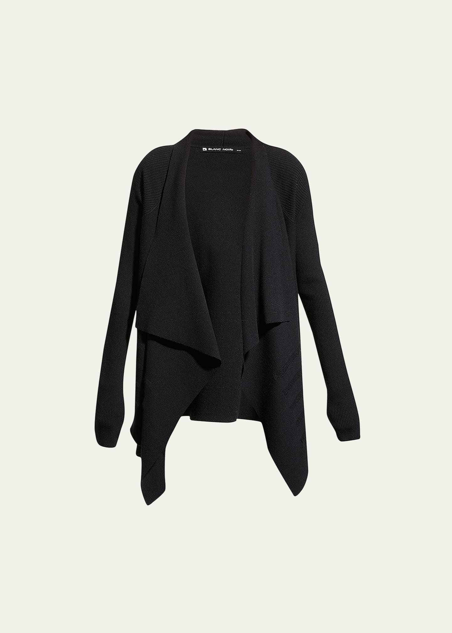 Blanc Noir Liminal Drape-Front Sweater - Bergdorf Goodman