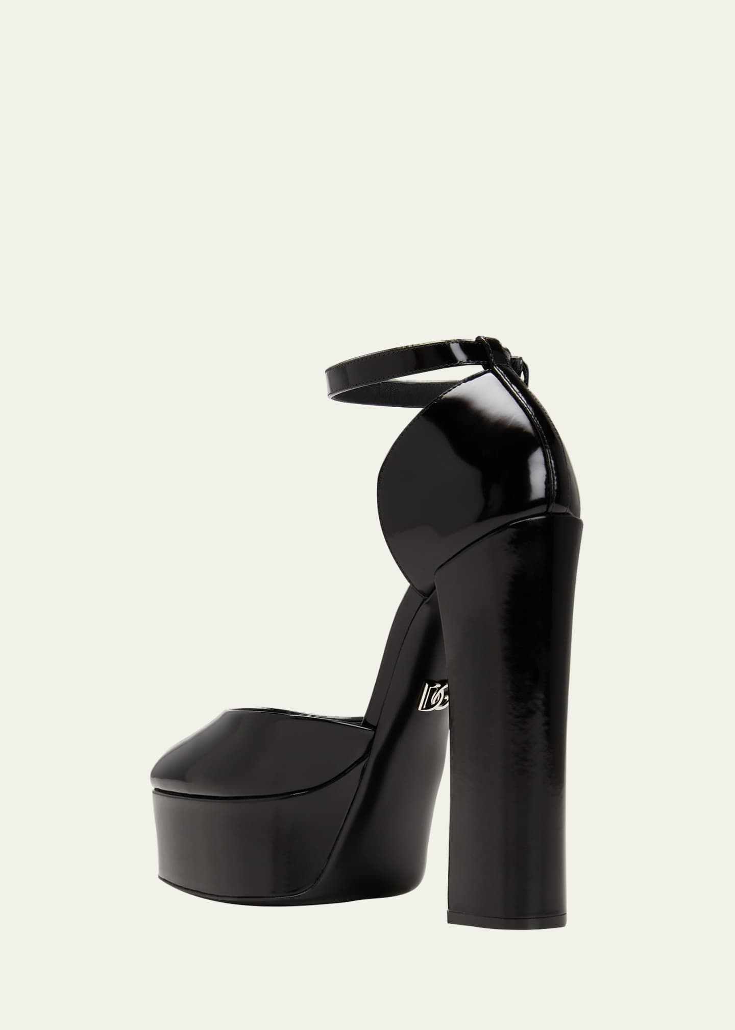 Dolce&Gabbana Patent Ankle-Strap Platform Pumps - Bergdorf Goodman