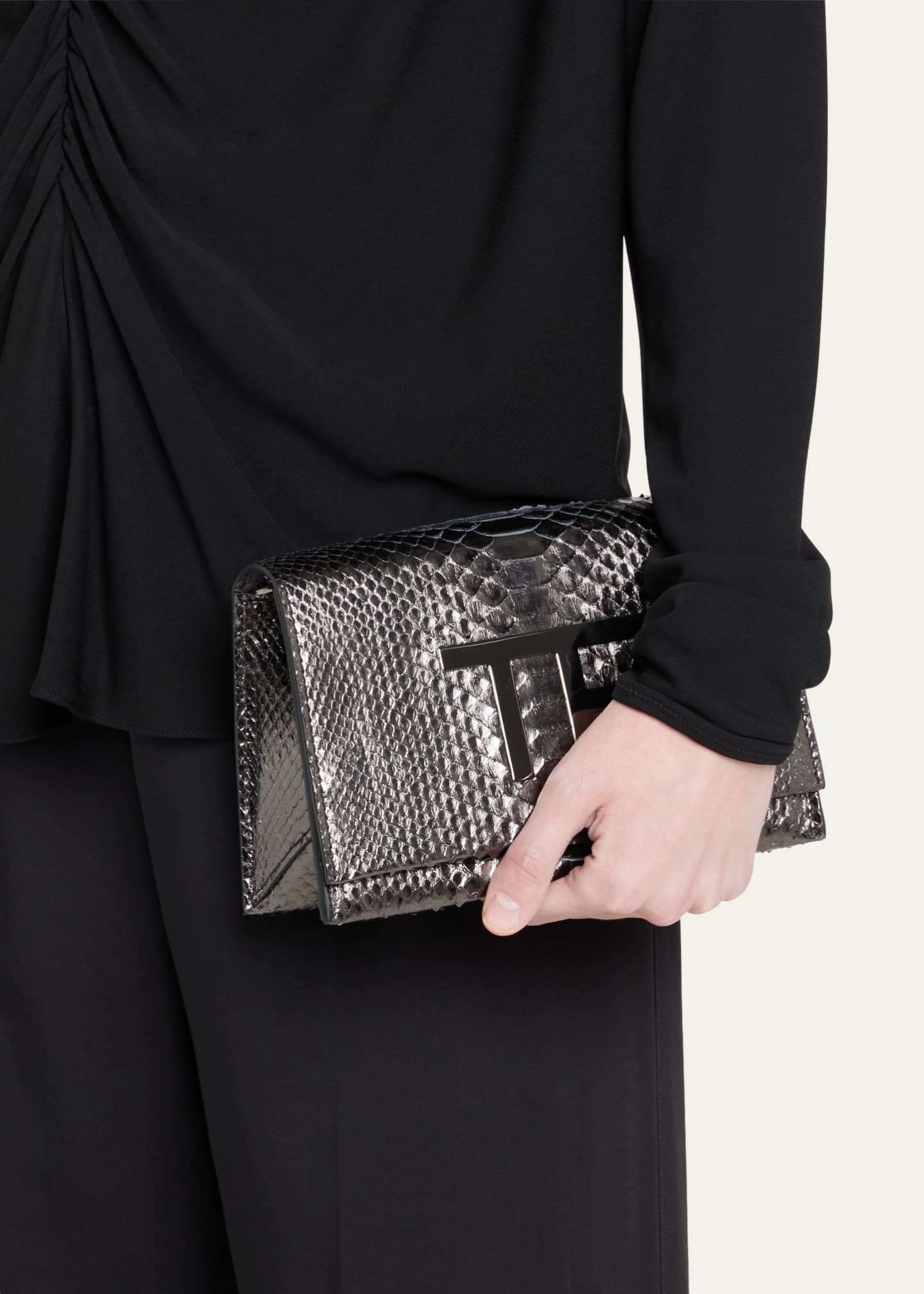 TOM FORD Disco TF Laminated Python Shoulder Bag - Bergdorf Goodman
