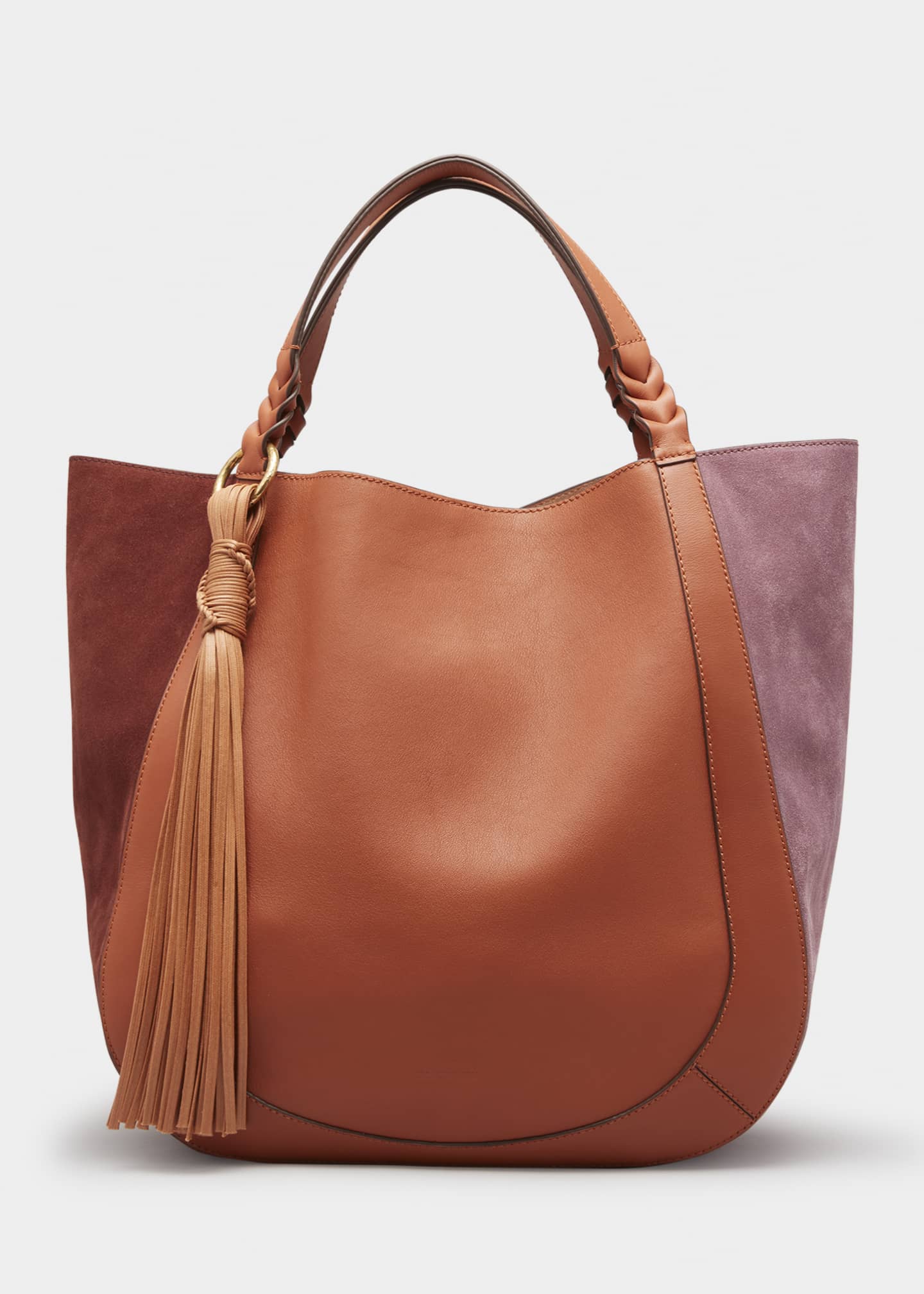 Ulla Johnson Albers Colorblock Mix-Leather Tote Bag - Bergdorf Goodman