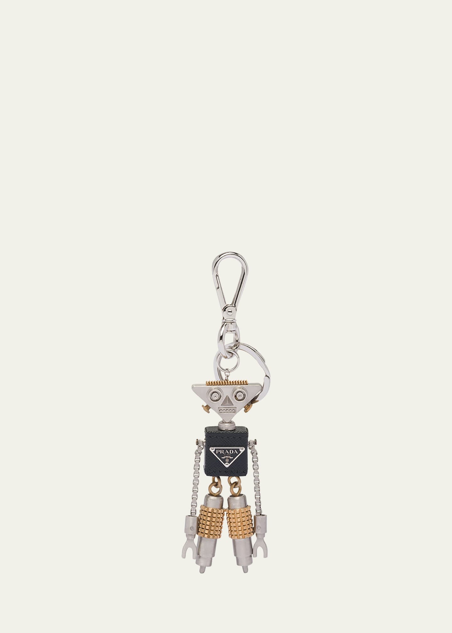Prada Men's Saffiano Leather Jack Trick Robot Keychain - Bergdorf Goodman