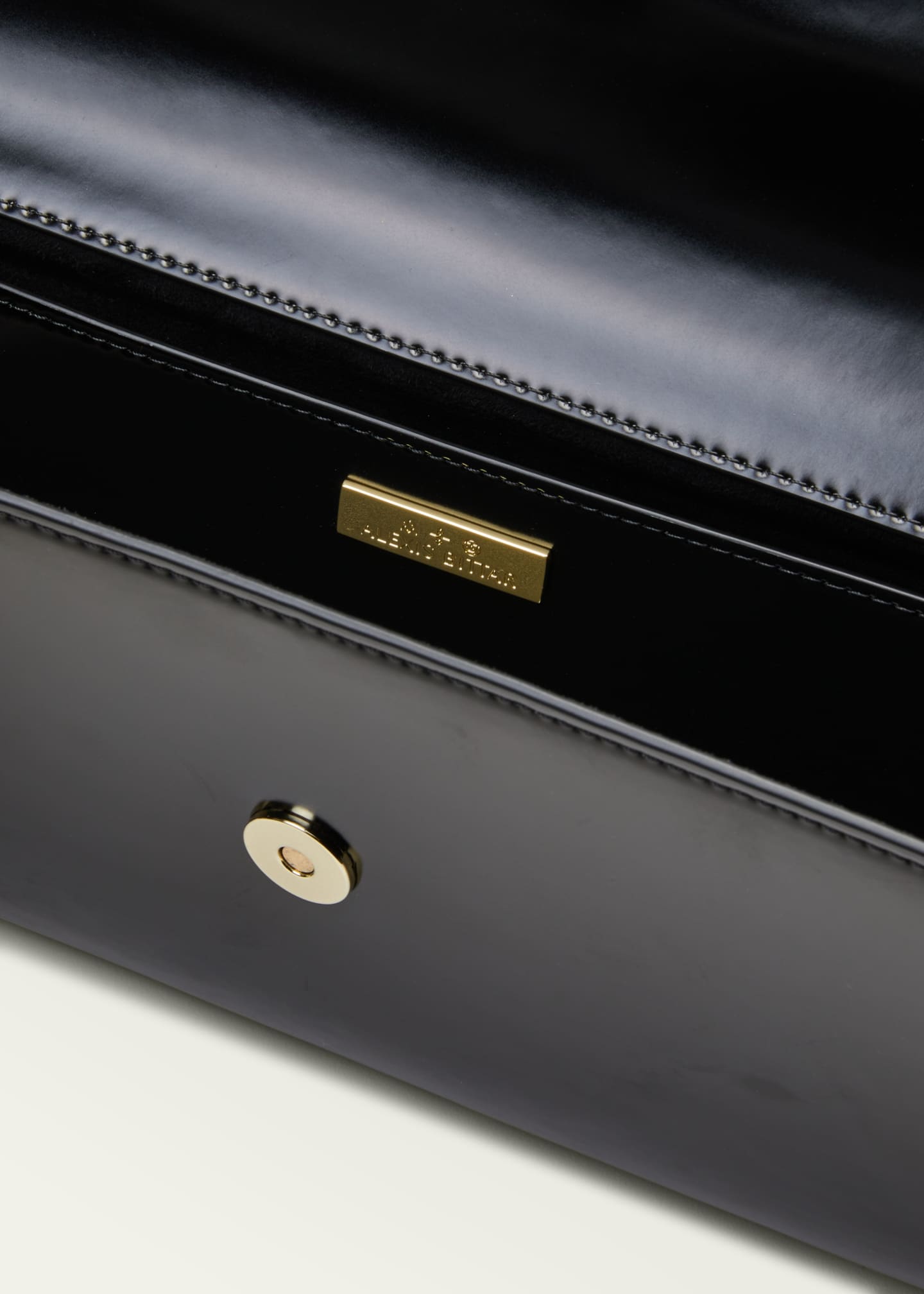 Alexis Bittar Twisted Angular Flap Leather Clutch Bag - Bergdorf Goodman