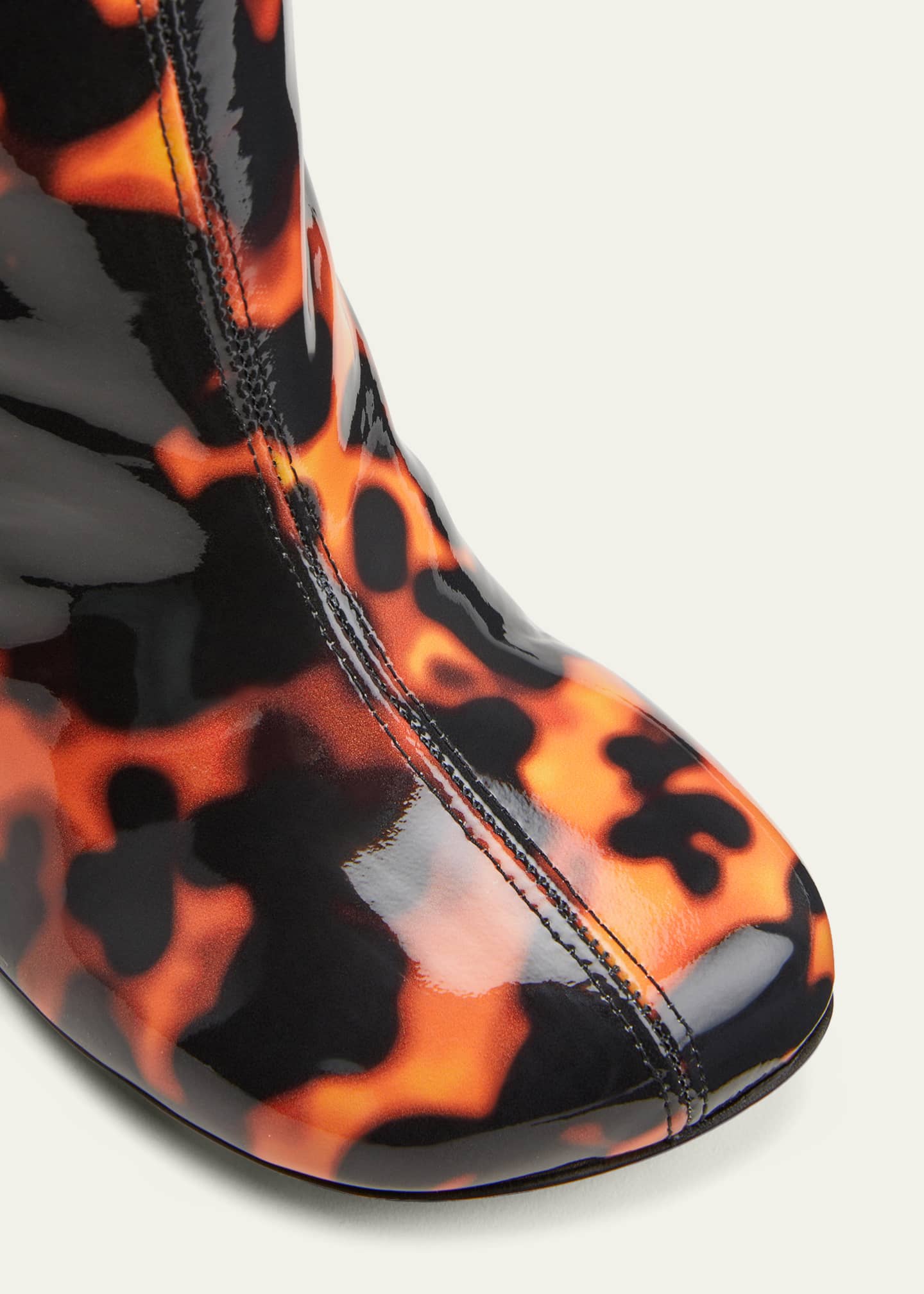 Dries Van Noten Tortoise Patent Stiletto Knee Boots - Bergdorf Goodman