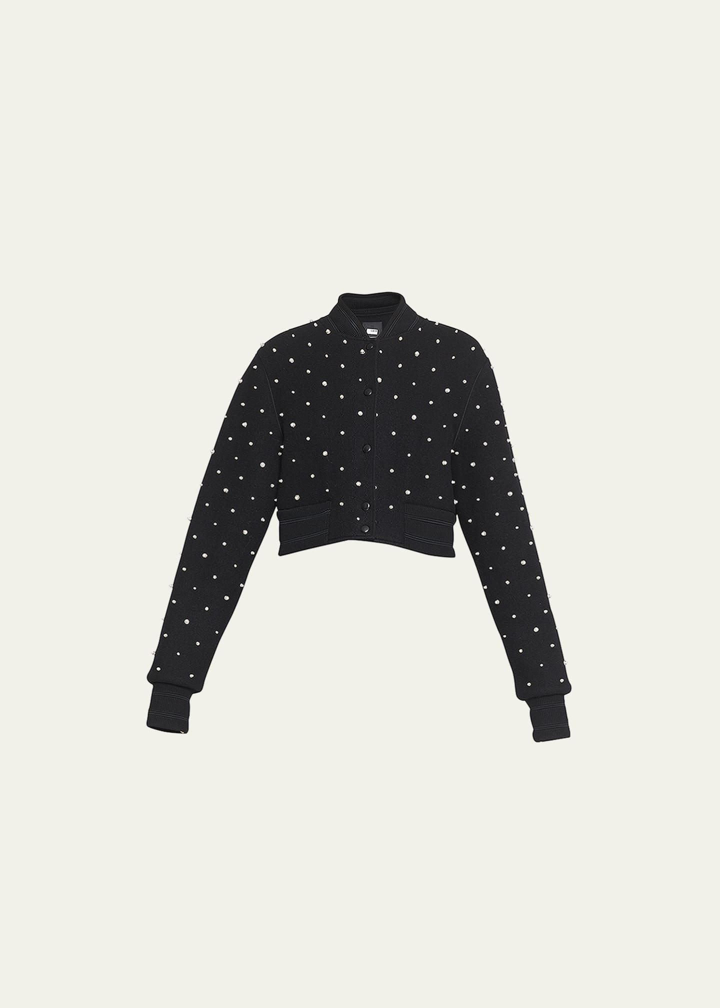Givenchy Cropped Embroidered Varsity Jacket - Bergdorf Goodman