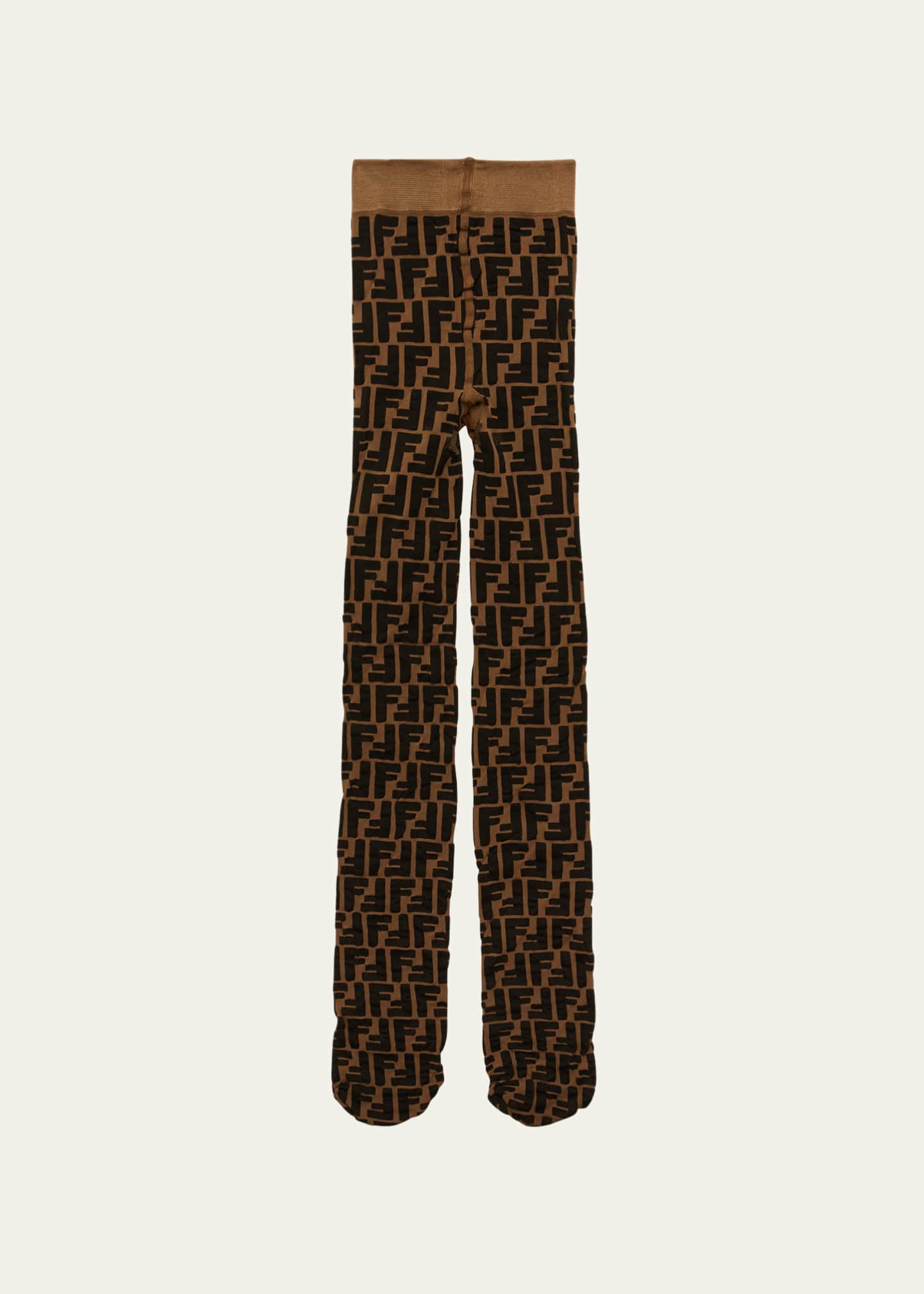 Fendi Girl's FF Logo-Print Tights, Size 1-4 - Bergdorf Goodman
