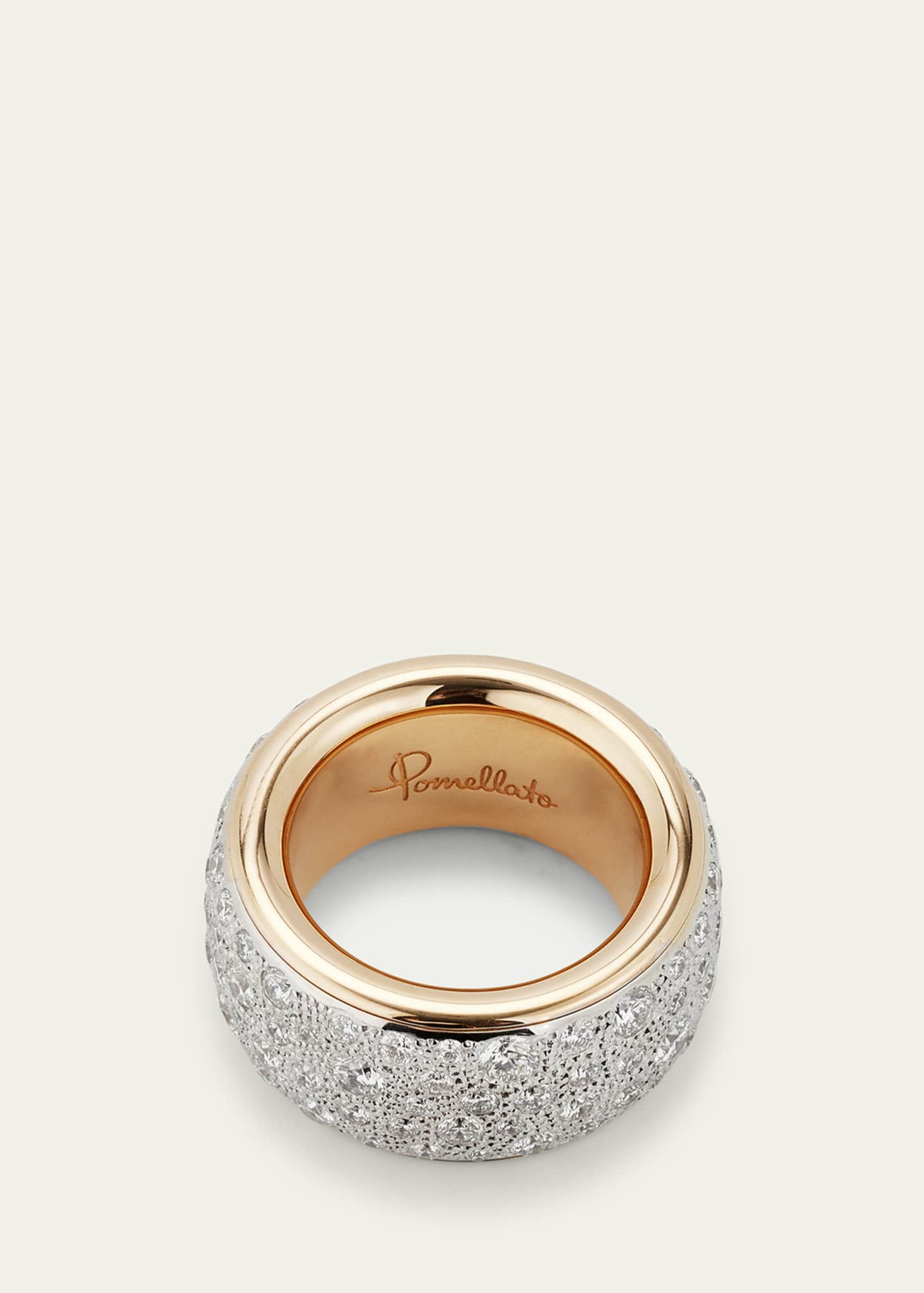 Pomellato Iconica Maxi Band Ring with White Diamonds - Bergdorf Goodman