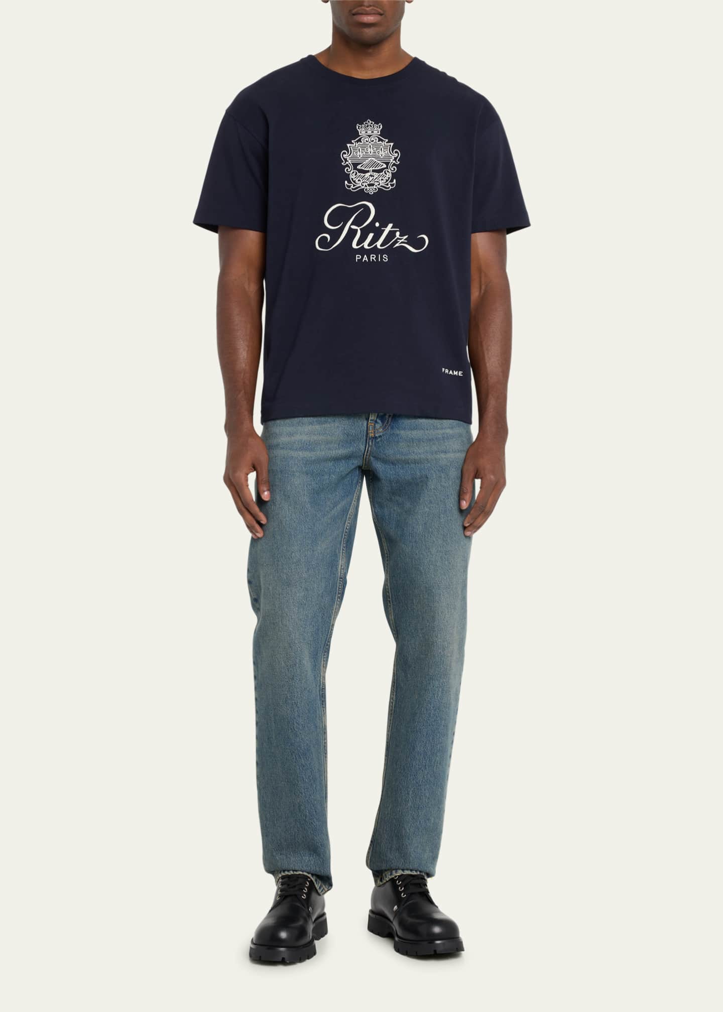 FRAME x Ritz Paris FRAME x Ritz Paris Men's Bordeaux Crest T-Shirt ...