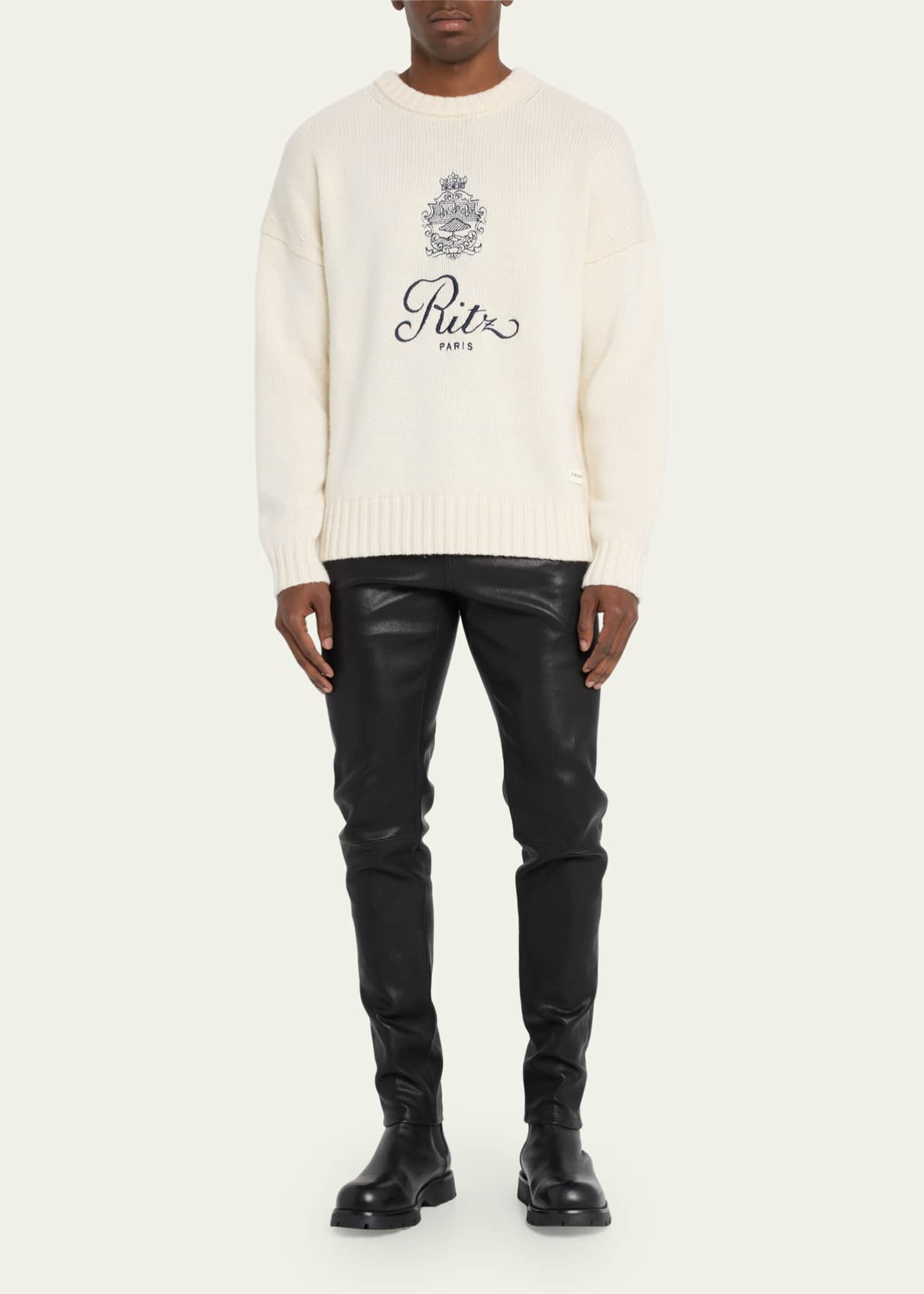 FRAME x Ritz Paris FRAME x Ritz Paris Men's Cashmere Crest Sweater ...