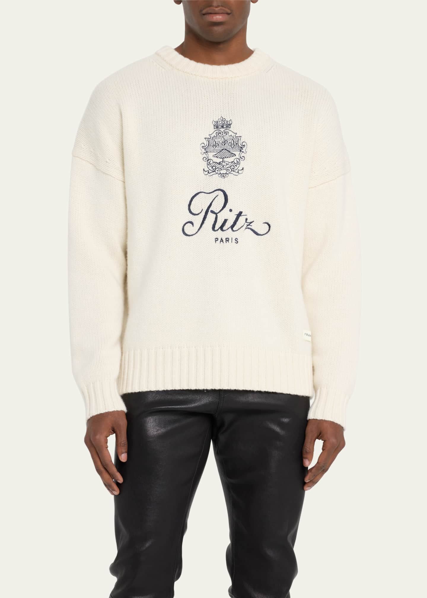 FRAME x Ritz Paris FRAME x Ritz Paris Men's Cashmere Crest Sweater ...