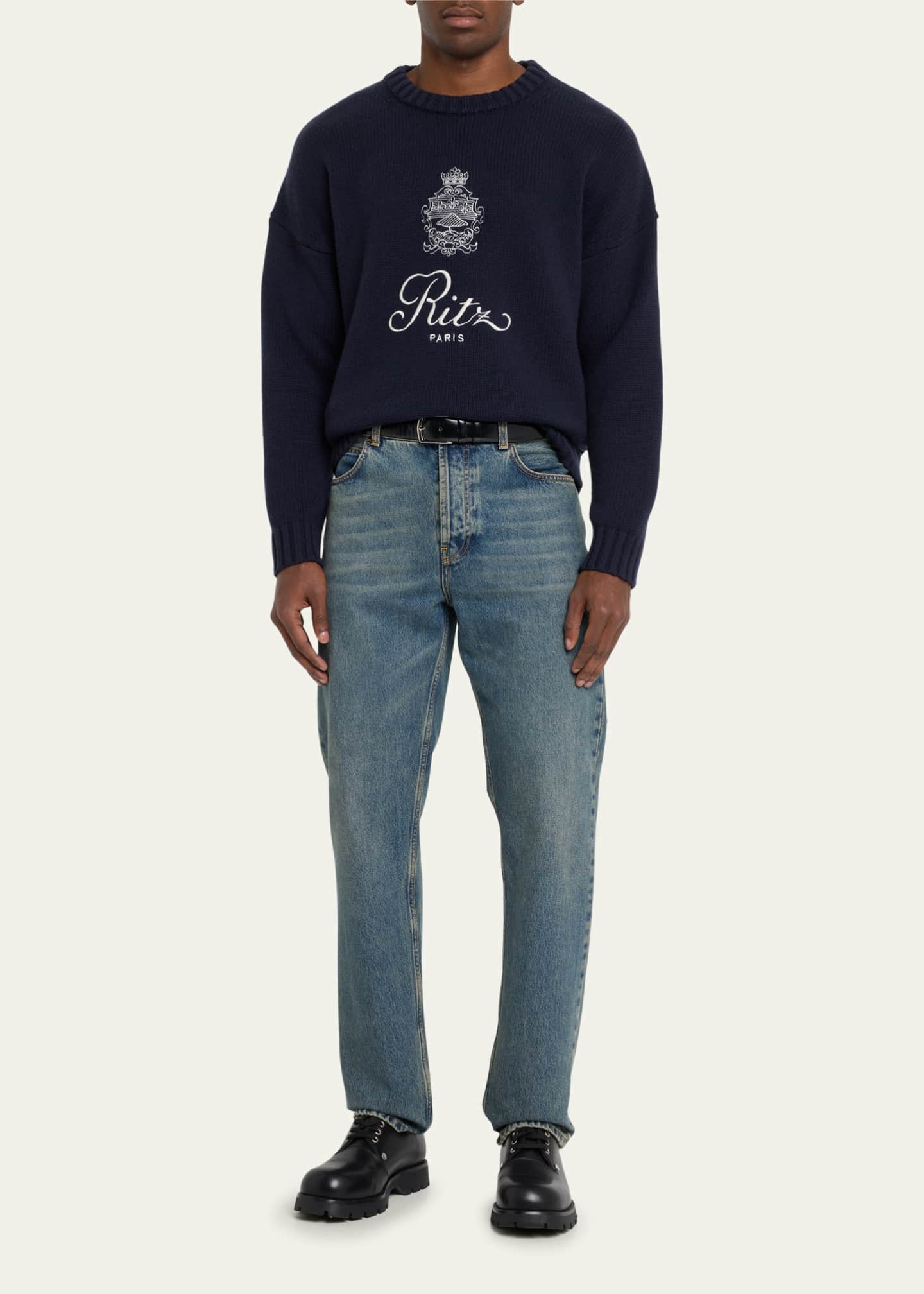 FRAME x Ritz Paris FRAME x Ritz Paris Men's Cashmere Crest Sweater ...