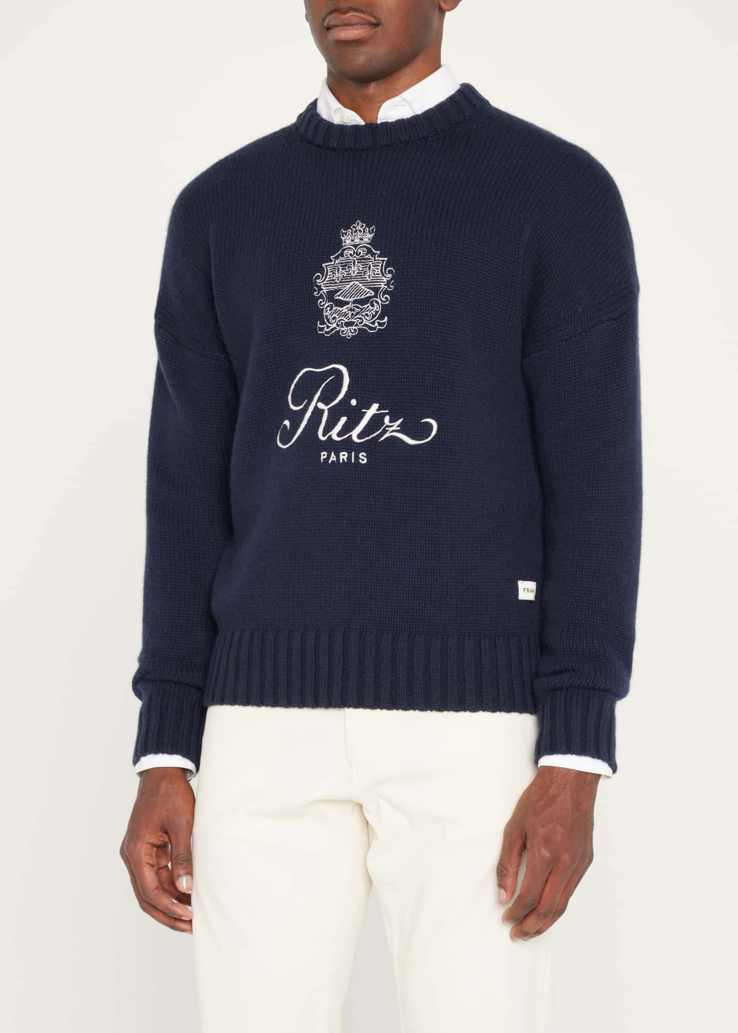 FRAME x Ritz Paris FRAME x Ritz Paris Men's Cashmere Crest Sweater ...