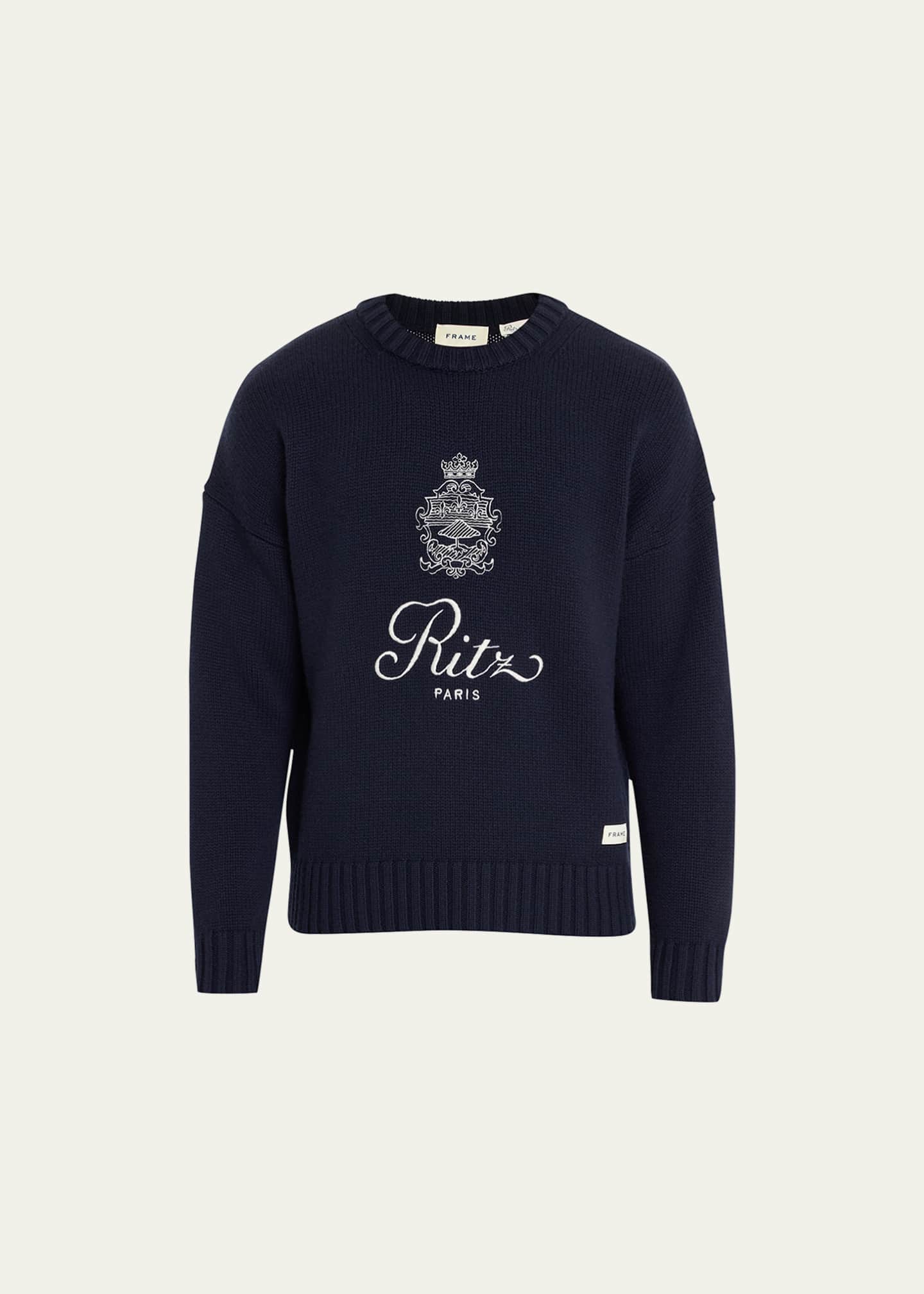 FRAME x Ritz Paris FRAME x Ritz Paris Men's Cashmere Crest Sweater ...