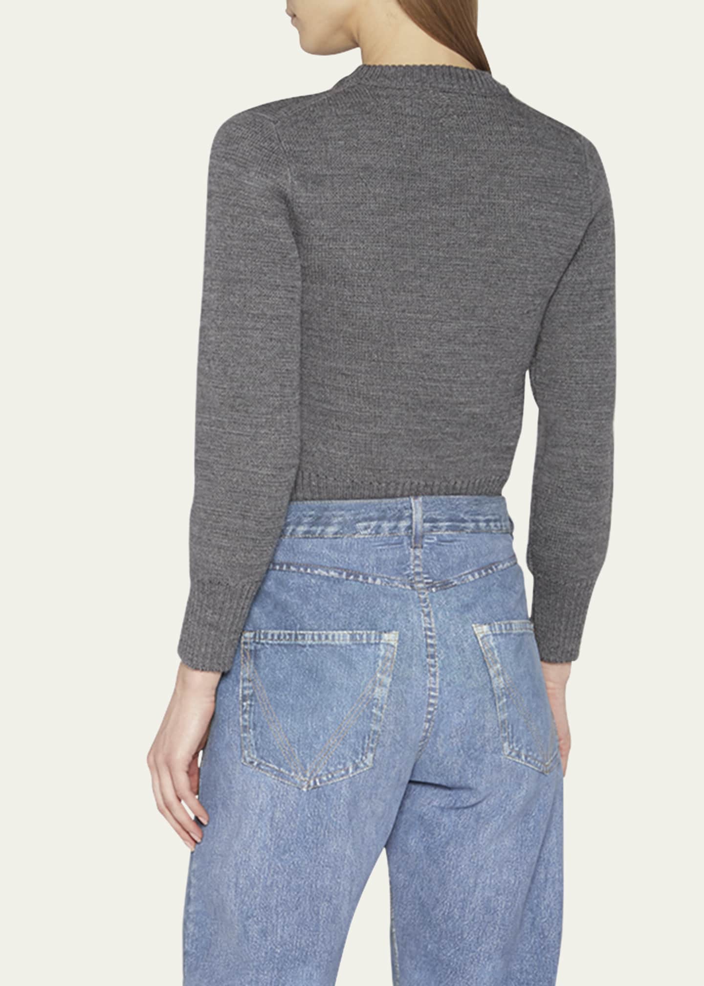 Bottega Veneta Crop Wool Sweater - Bergdorf Goodman