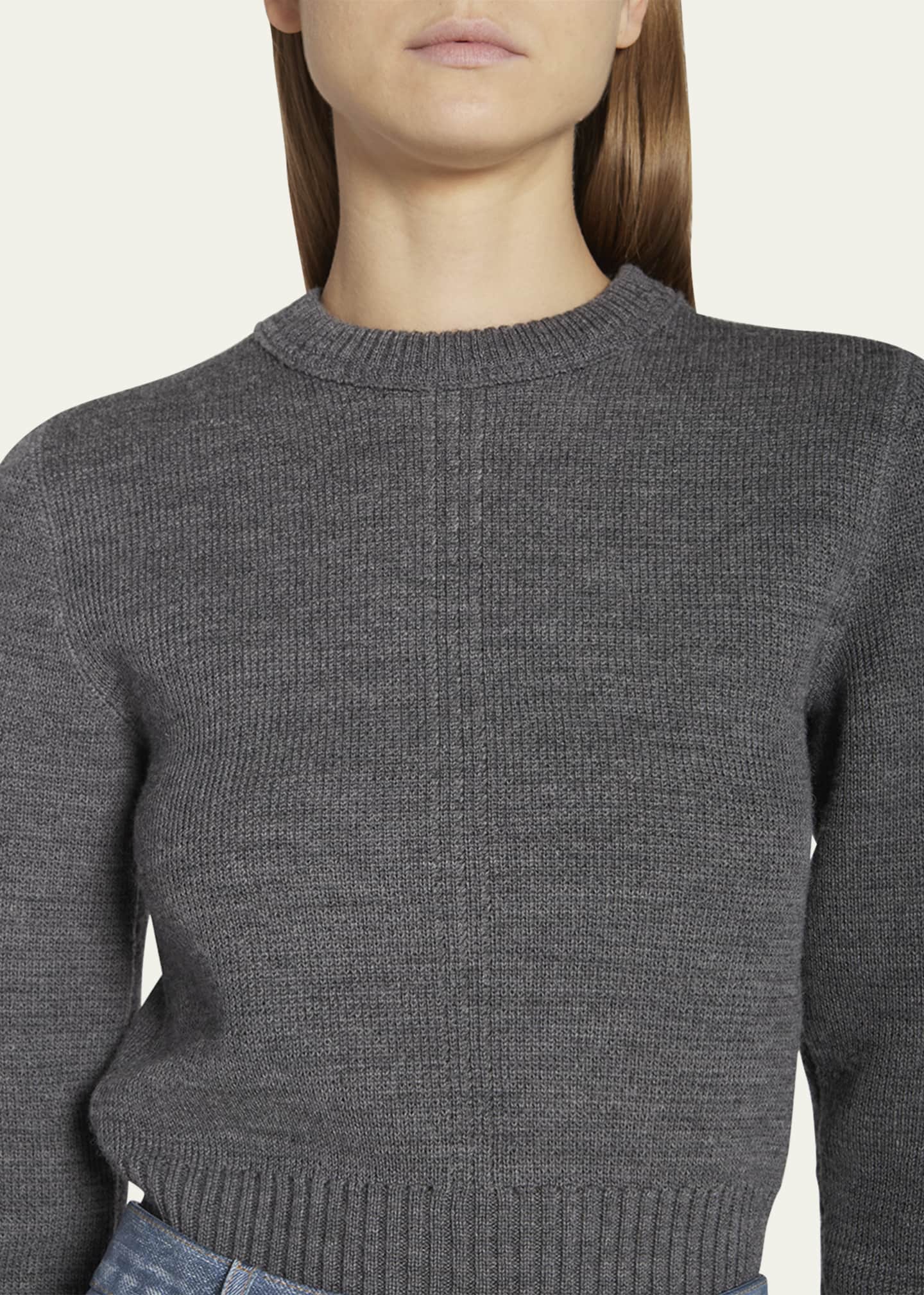 Bottega Veneta Crop Wool Sweater - Bergdorf Goodman
