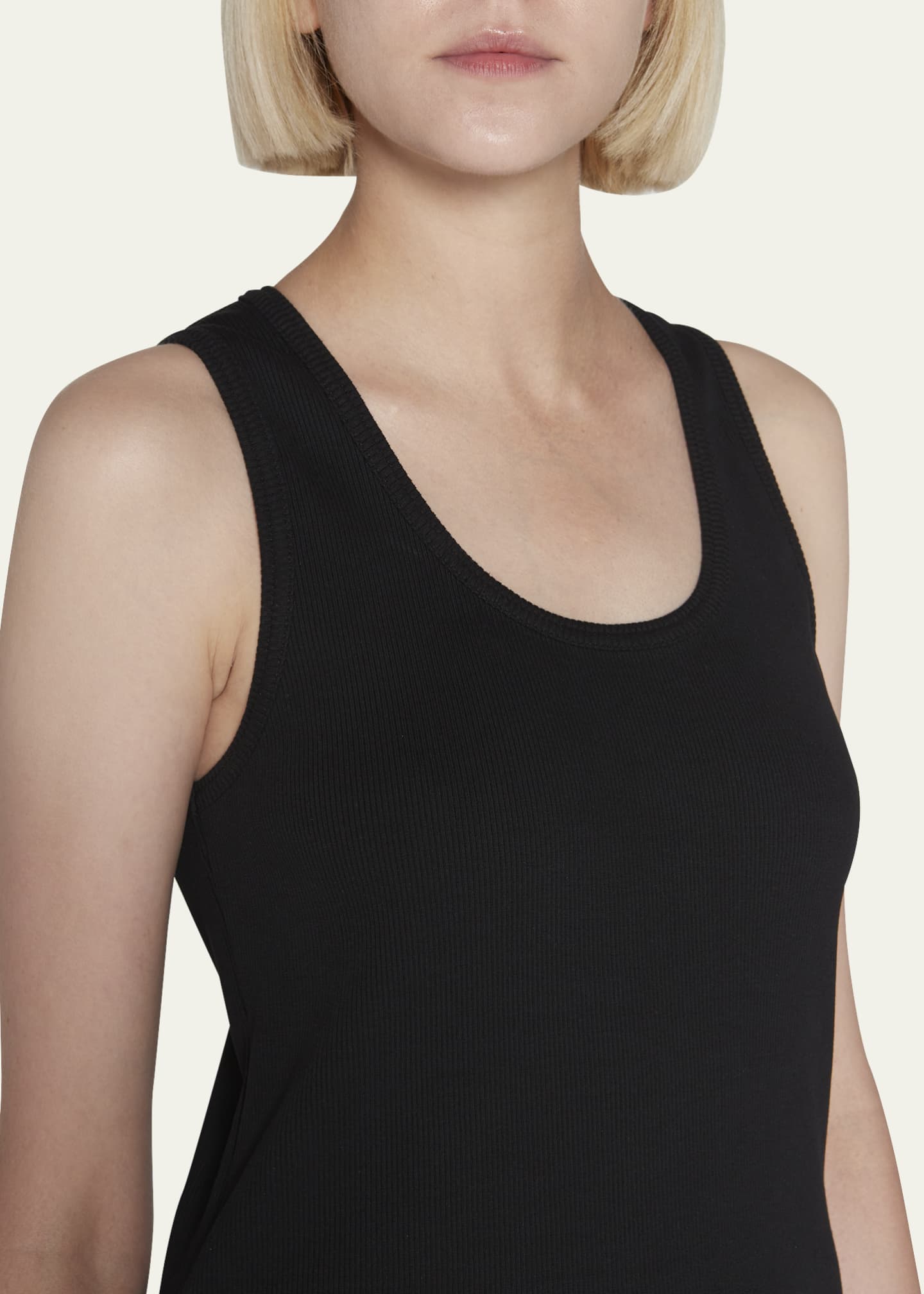Bottega Veneta Dry Stretch Cotton Ribbed Tank Top - Bergdorf Goodman