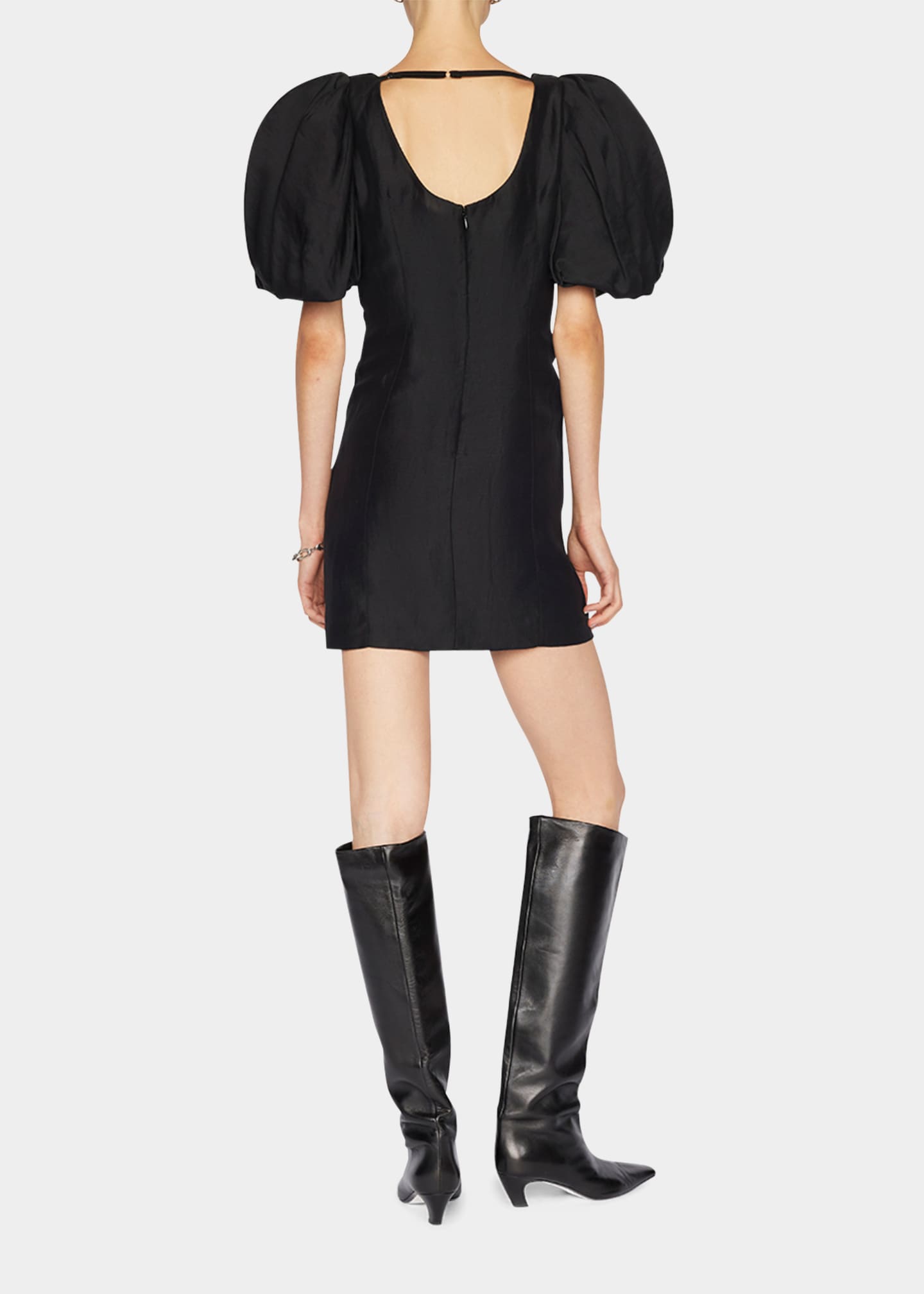 FRAME Puff Sleeve Mini Shift Dress - Bergdorf Goodman