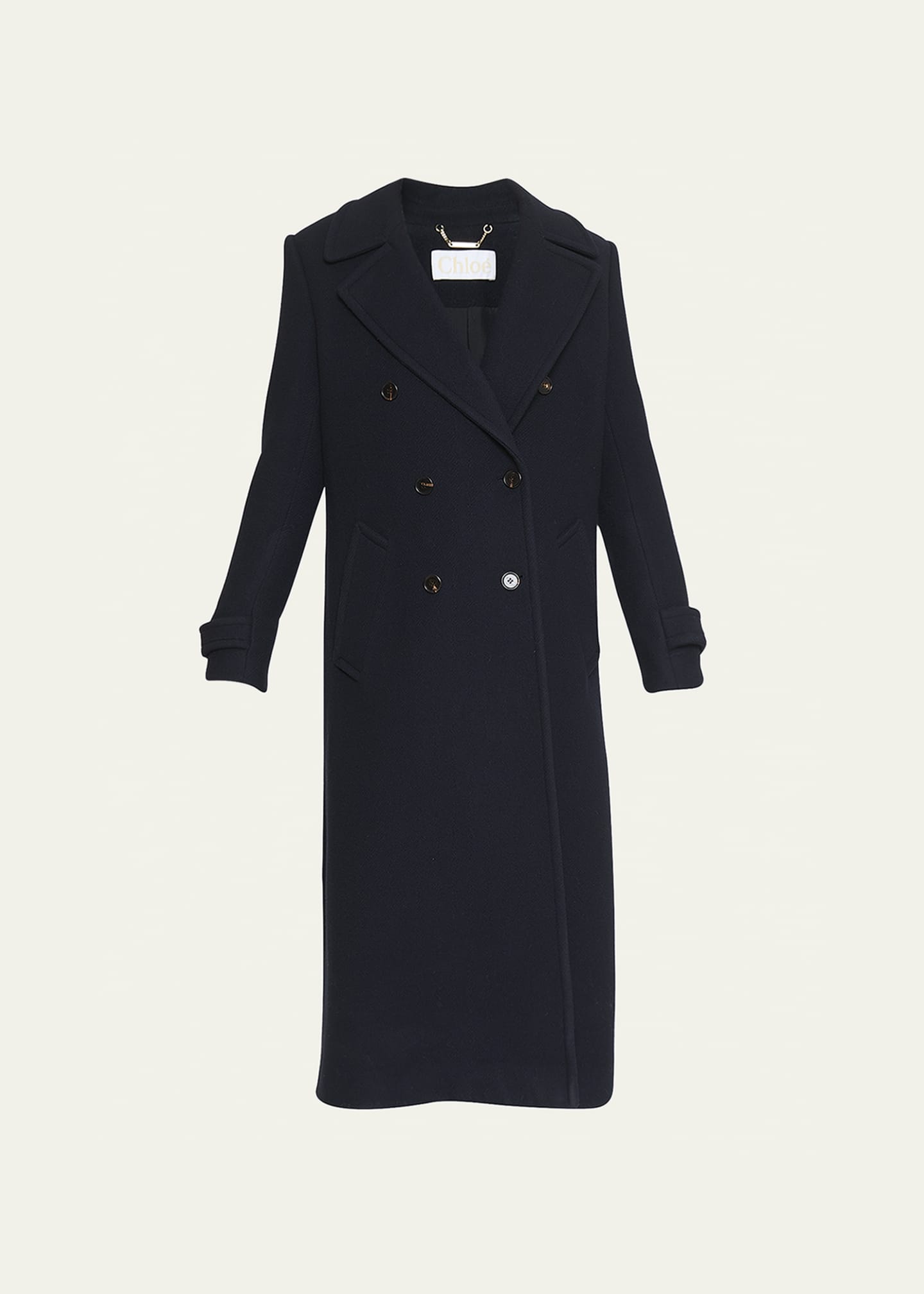 Chloe Double-Breasted Wool-Cashmere Long Pea Coat - Bergdorf Goodman