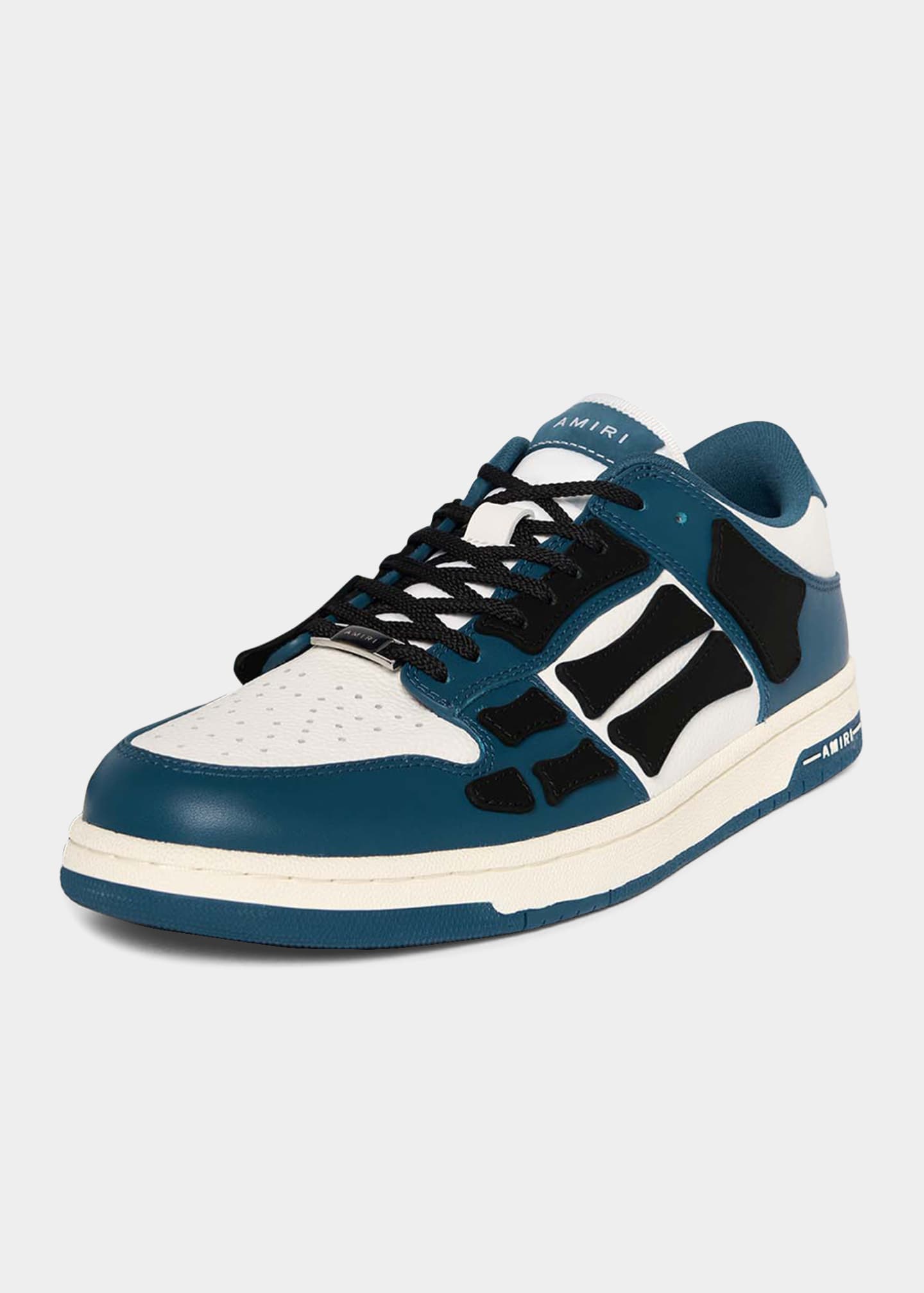 Amiri Men's Skeleton Appliqué Leather Low-Top Sneakers - Bergdorf Goodman