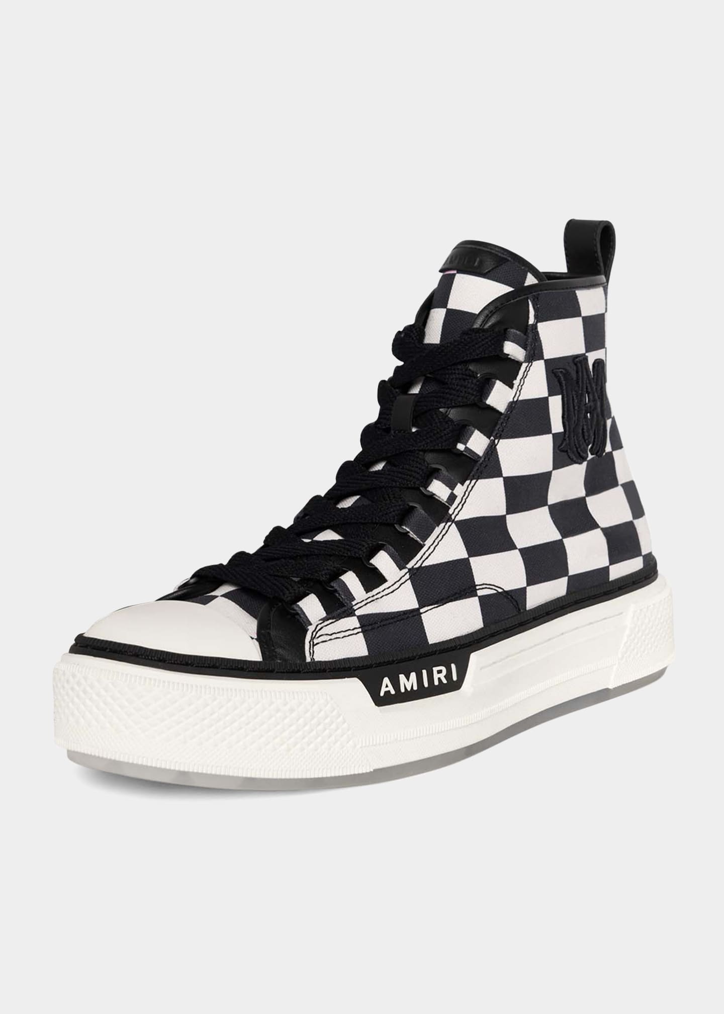 Amiri Men's Court Checkerboard Canvas High-Top Sneakers - Bergdorf Goodman