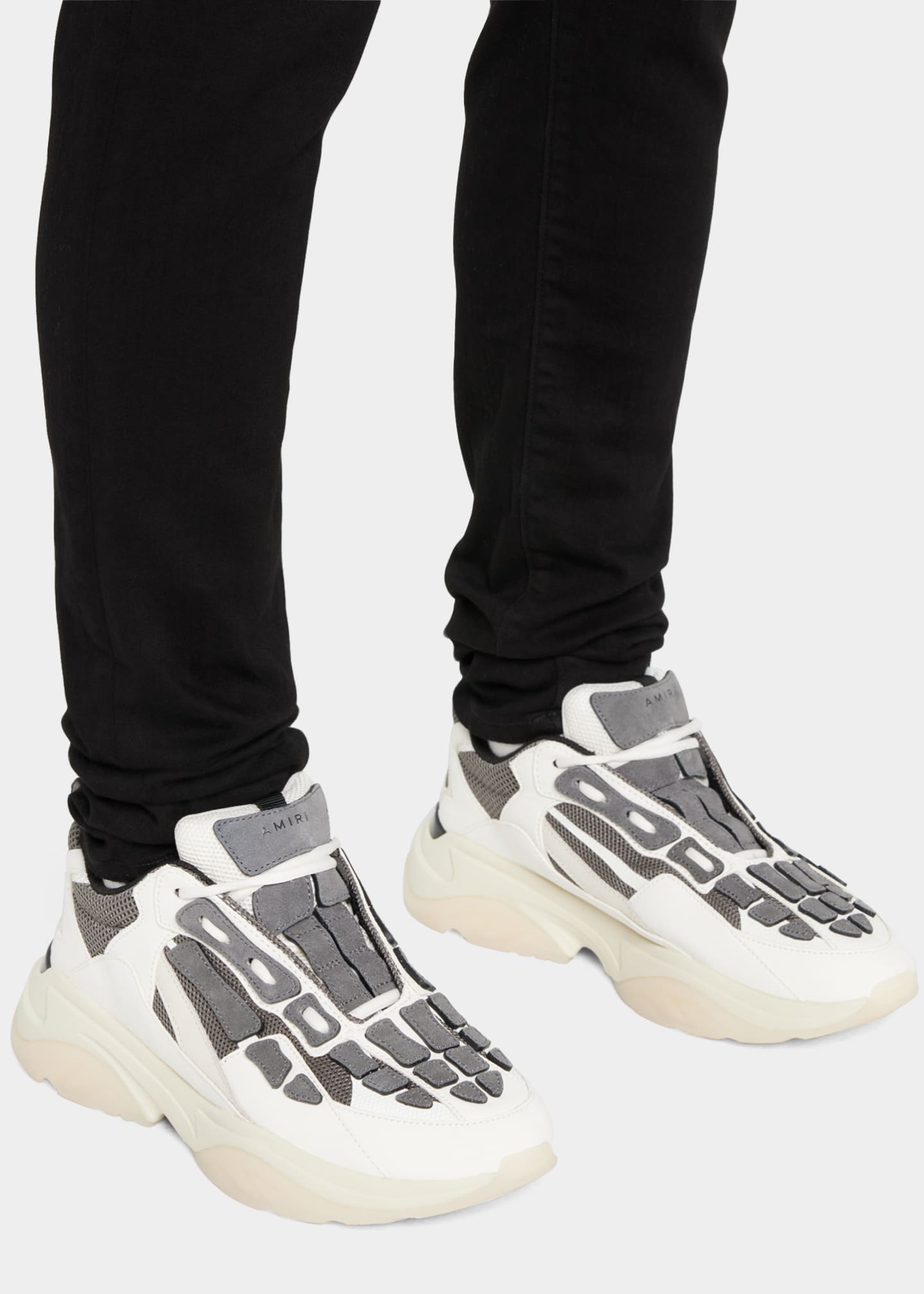 Amiri Men's Bone Runner Skeleton Appliqué Mesh Sneakers - Bergdorf Goodman