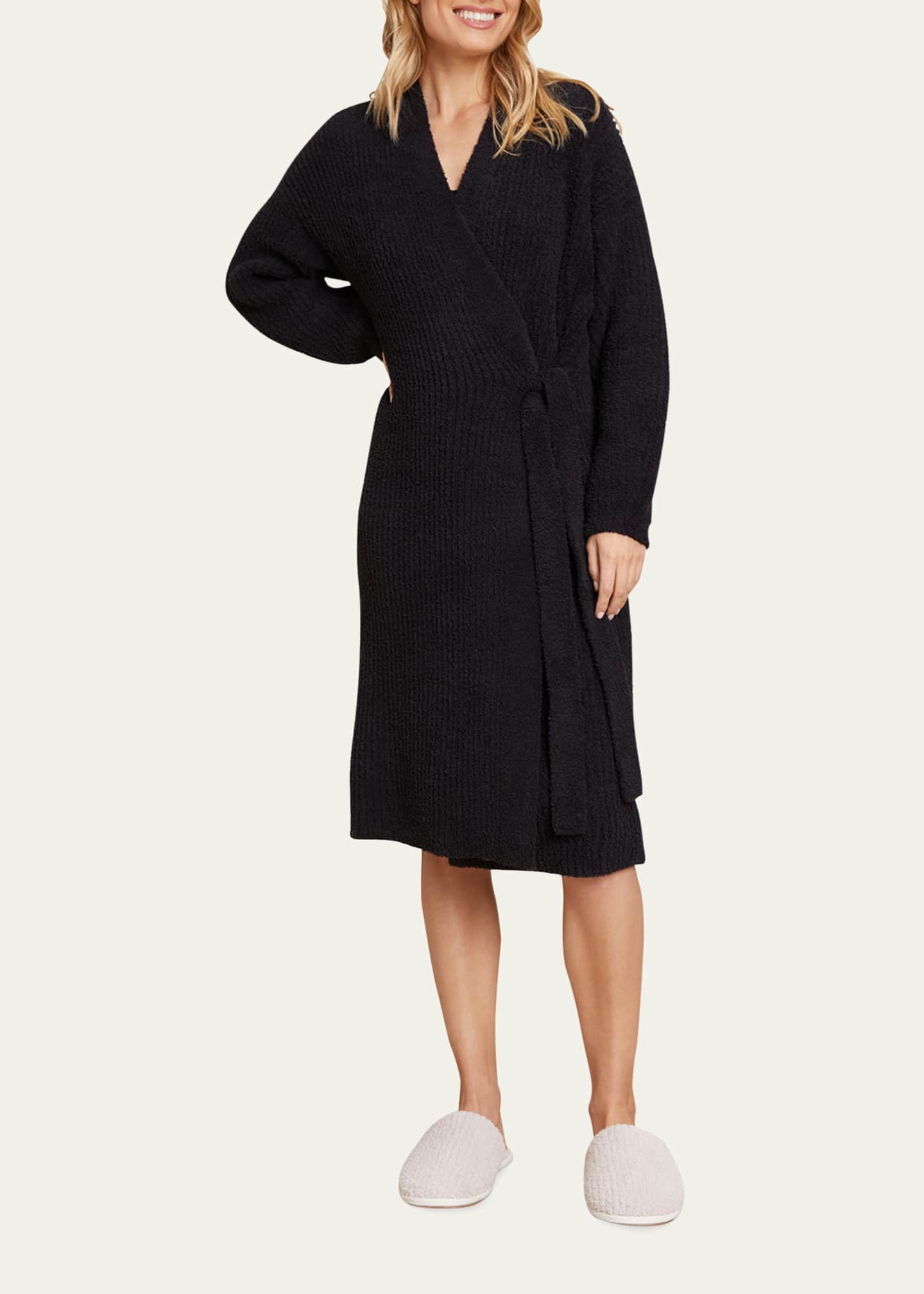 Barefoot Dreams Ribbed CozyChic Side-Tie Robe - Bergdorf Goodman