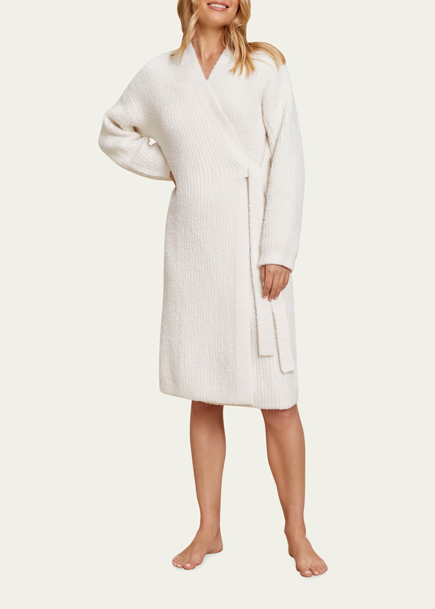 Barefoot Dreams Ribbed CozyChic Side-Tie Robe - Bergdorf Goodman