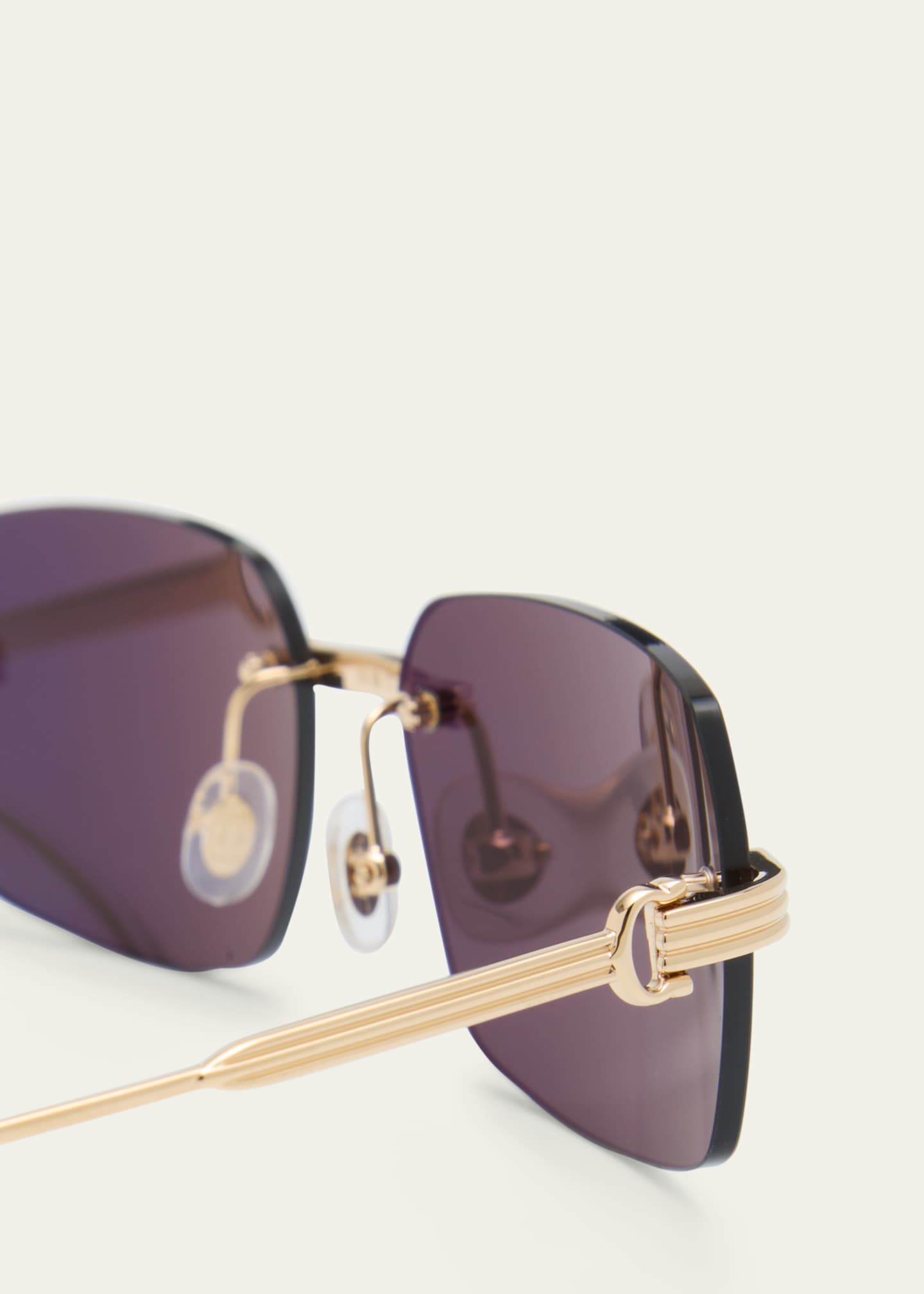 Cartier Men's Rimless Metal Rectangle Sunglasses - Bergdorf Goodman