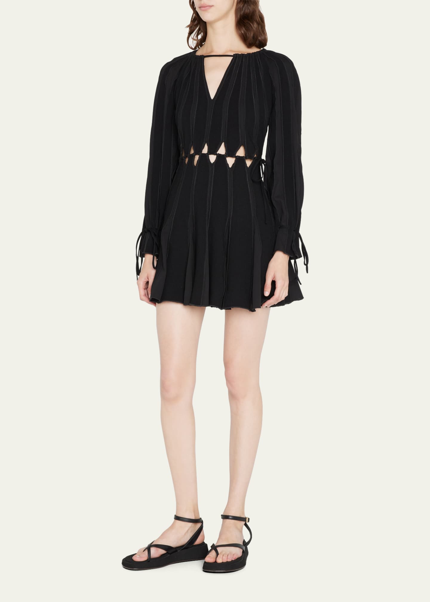 SIMKHAI Darcie Graphic Transparency Cutout Mini Dress - Bergdorf Goodman