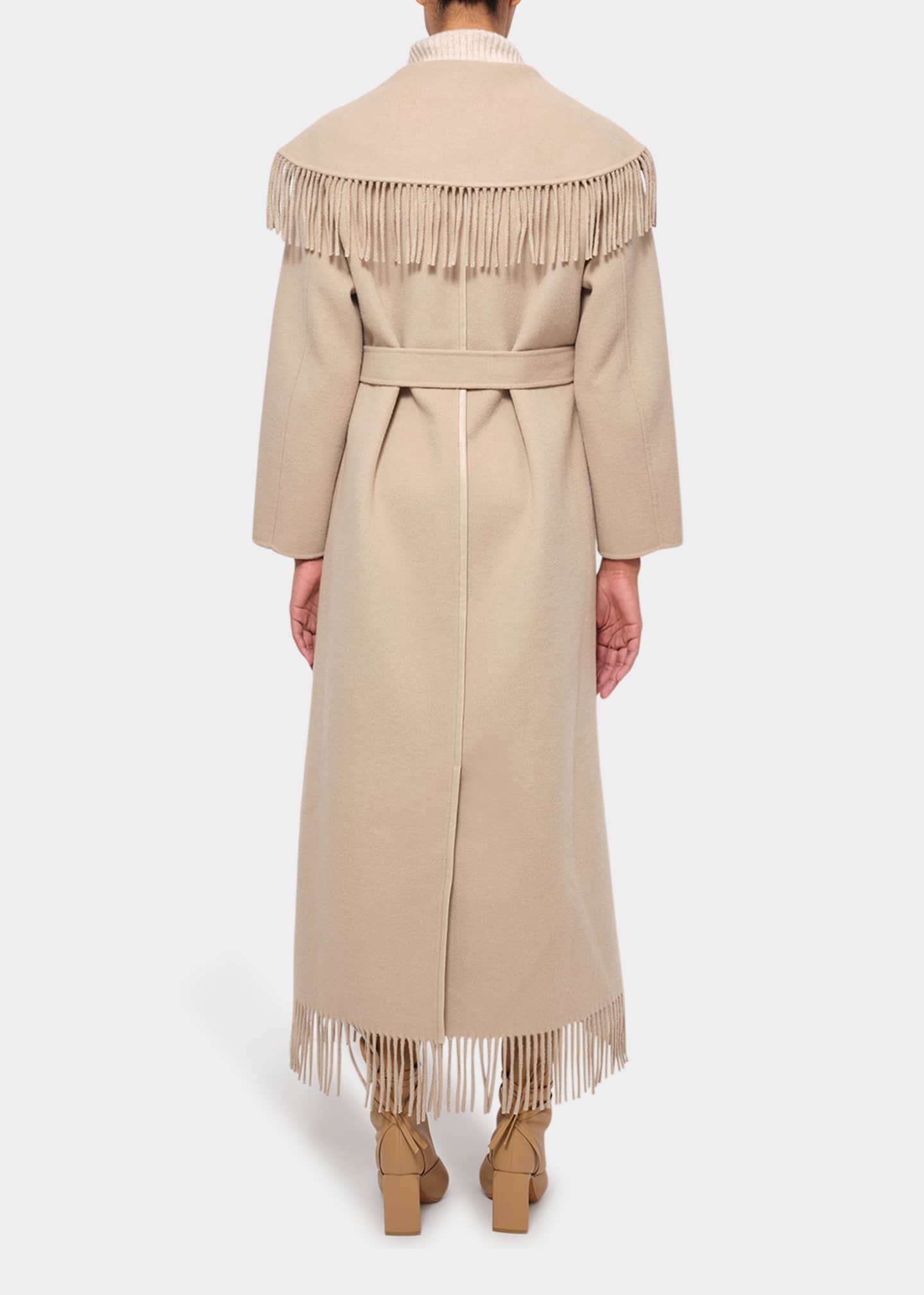 Jonathan Simkhai Carrie Fringe Wool-Blend Robe Coat - Bergdorf Goodman