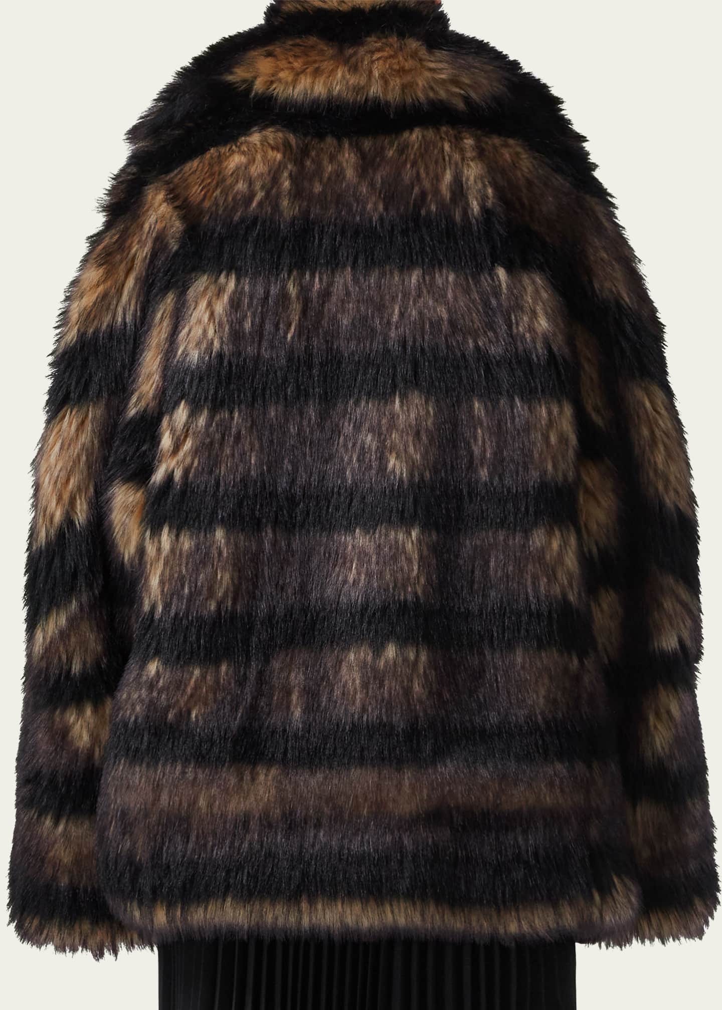 Burberry Faux Fur Oversized Jacket - Bergdorf Goodman