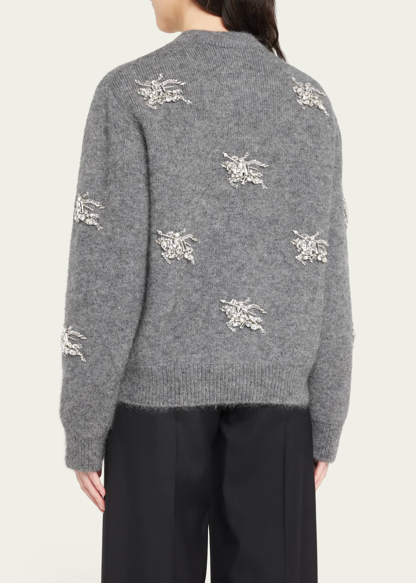 Burberry Padded Twinset Wool Cardigan w/ Rhinestone Detail - Bergdorf ...