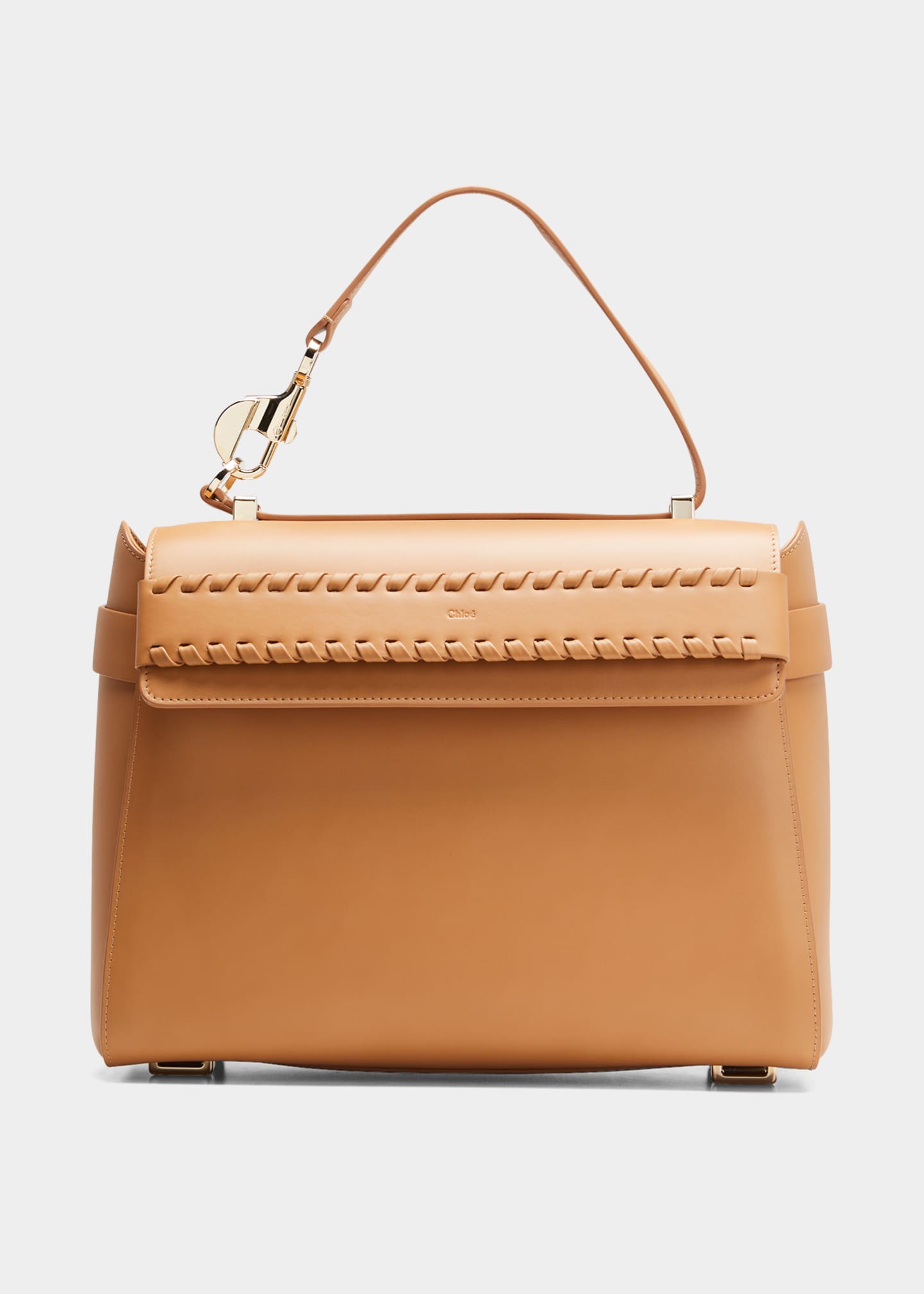 Chloe Nacha Medium Leather Top-Handle Bag - Bergdorf Goodman