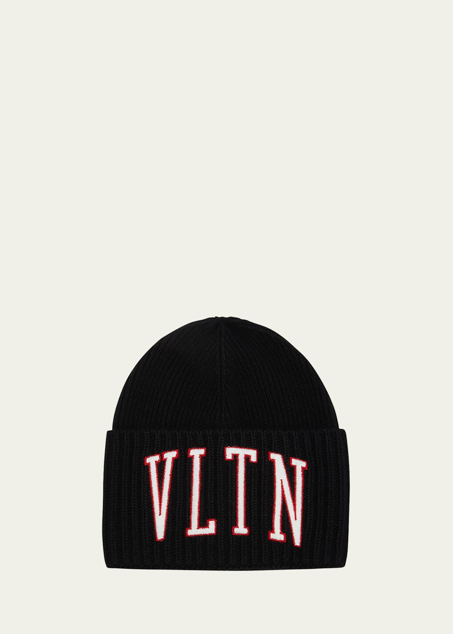 Valentino Garavani Men's VLTN Embroidered Beanie Hat - Bergdorf Goodman