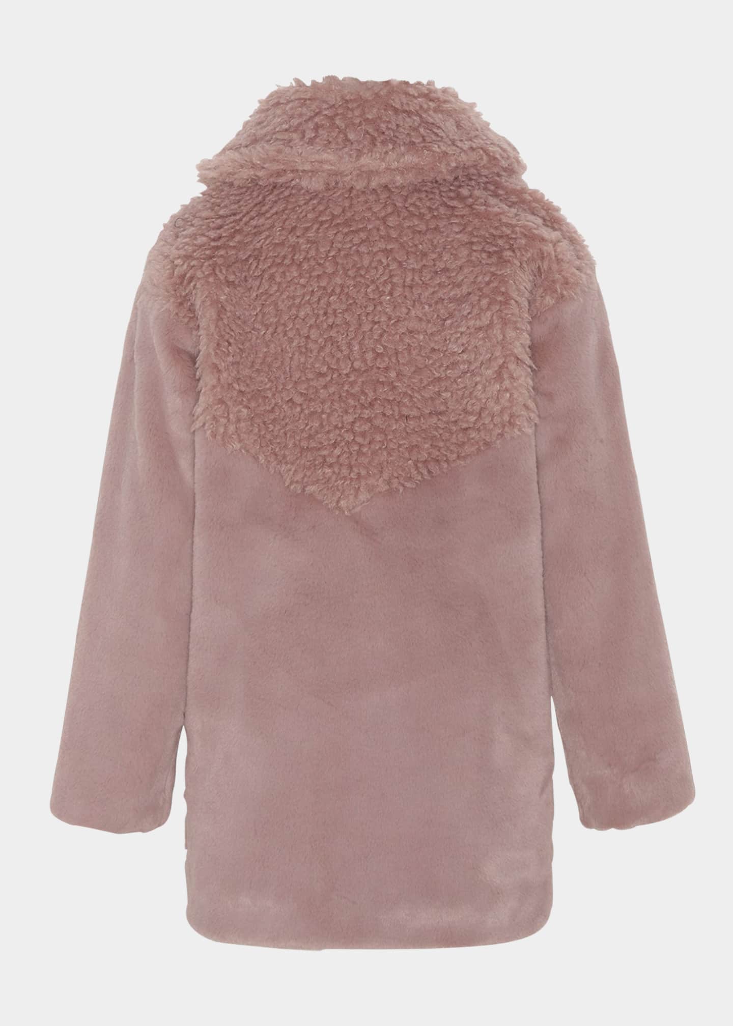 Molo Girls' Haili Super Soft Faux Fur Jacket with Combo Collar, Size 4 ...