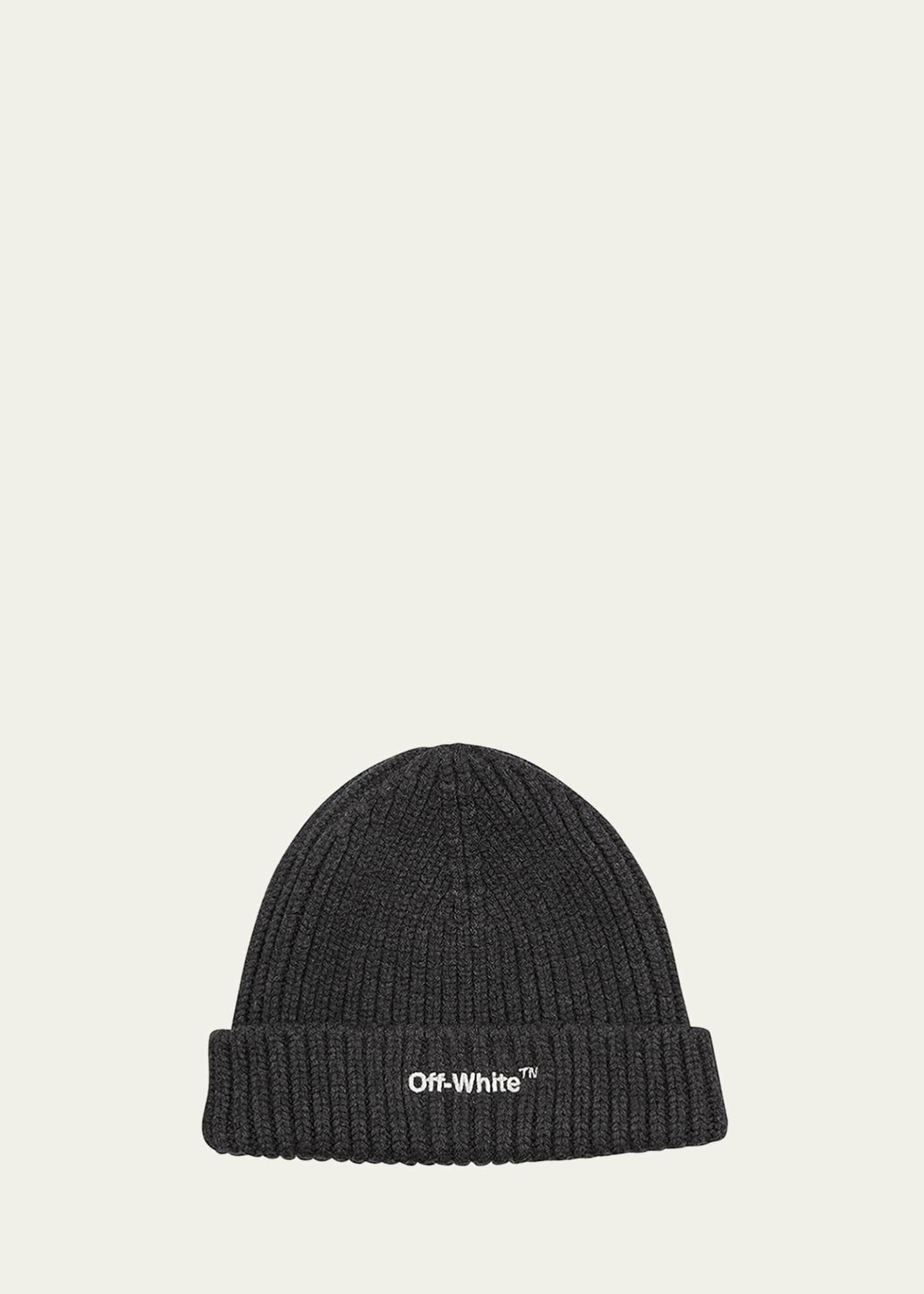 Off-White Men's Helvet Wool Beanie Hat - Bergdorf Goodman