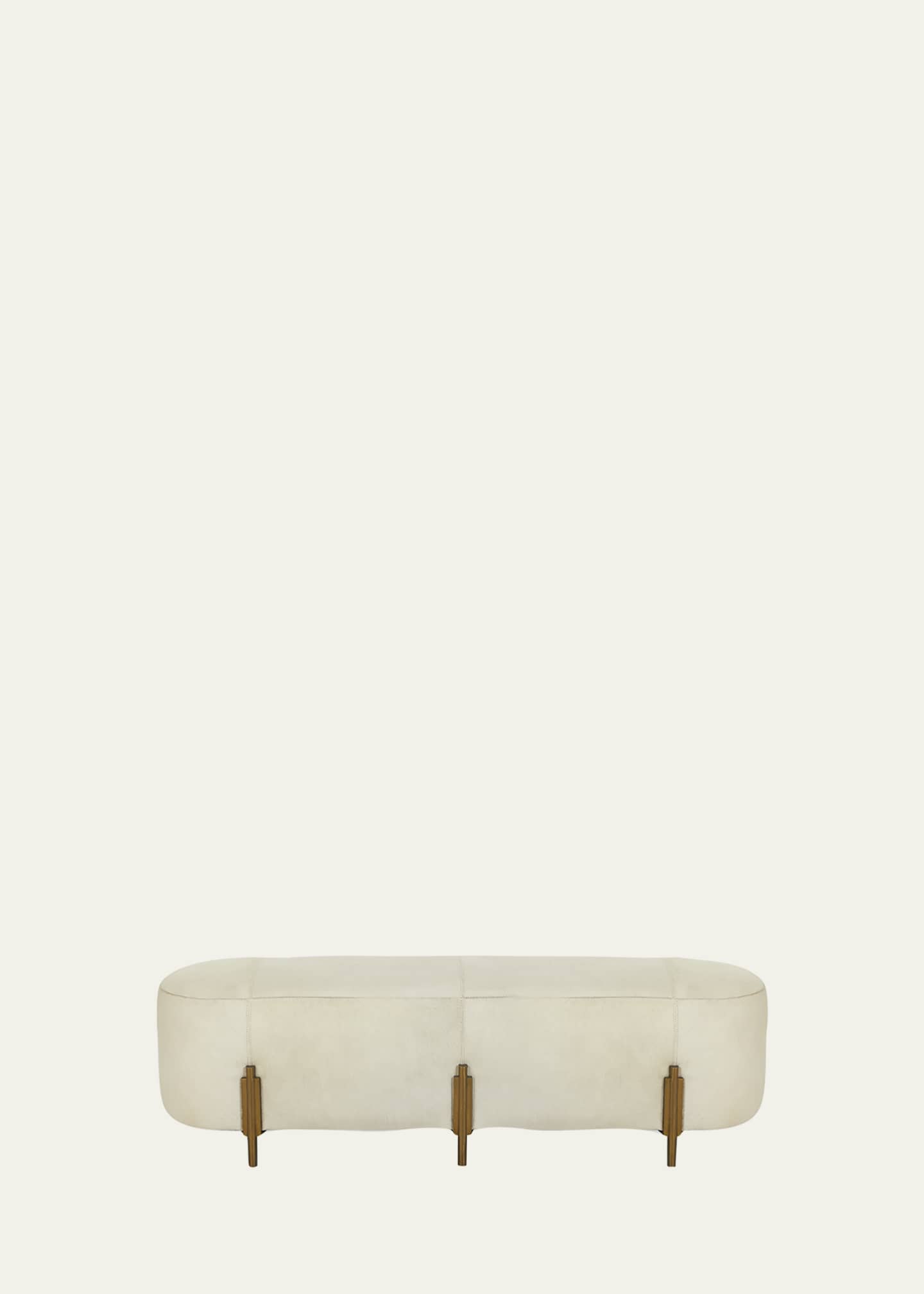 Arteriors Justin Hairhide Bench 62" - Bergdorf Goodman