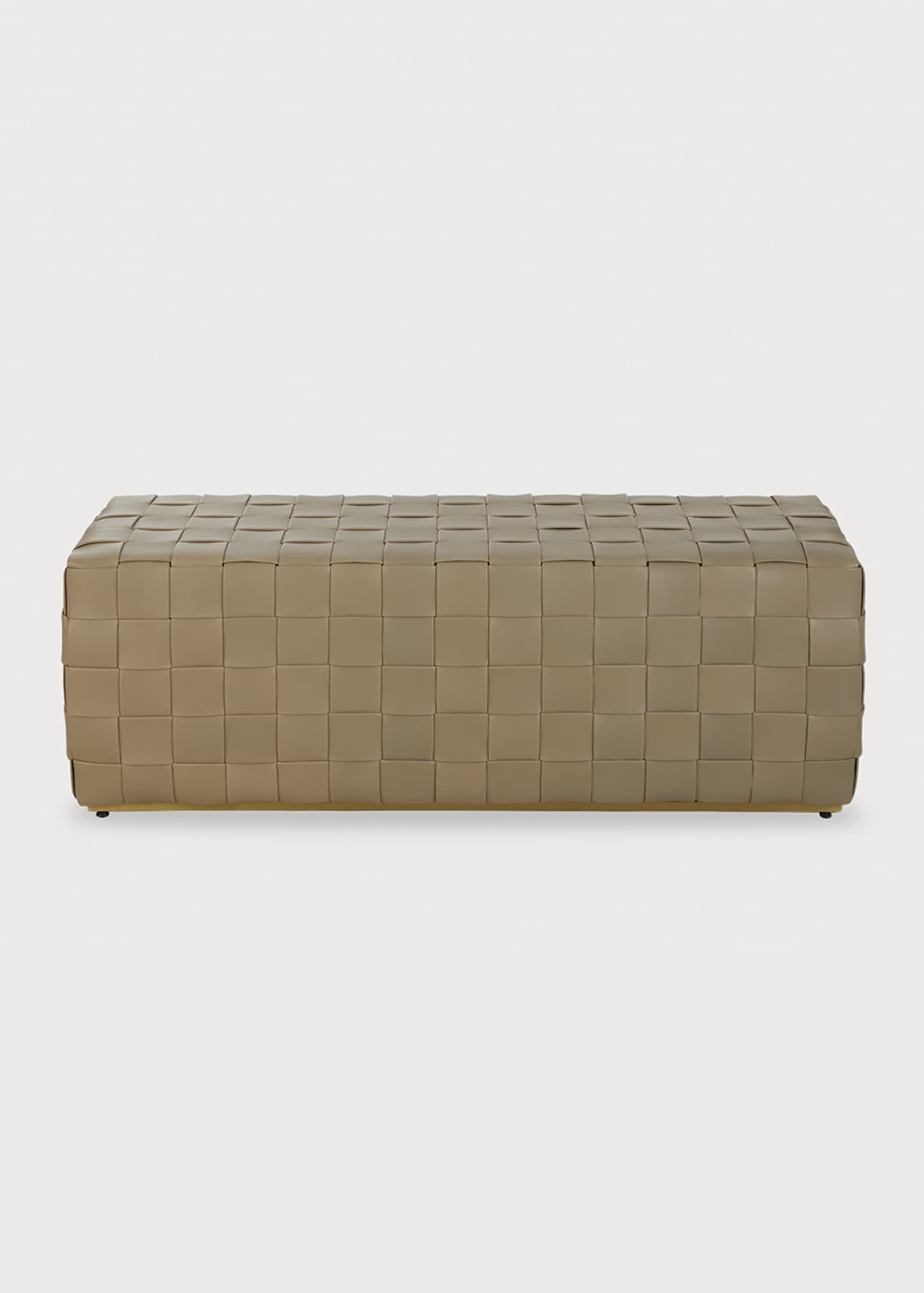 Arteriors Lakewood Woven Leather Bench, 54" - Bergdorf Goodman