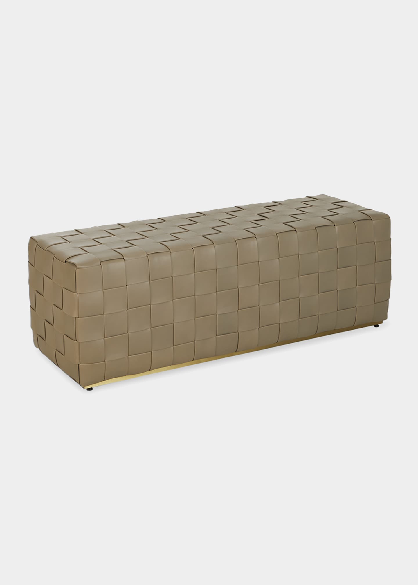 Arteriors Lakewood Woven Leather Bench, 54" - Bergdorf Goodman
