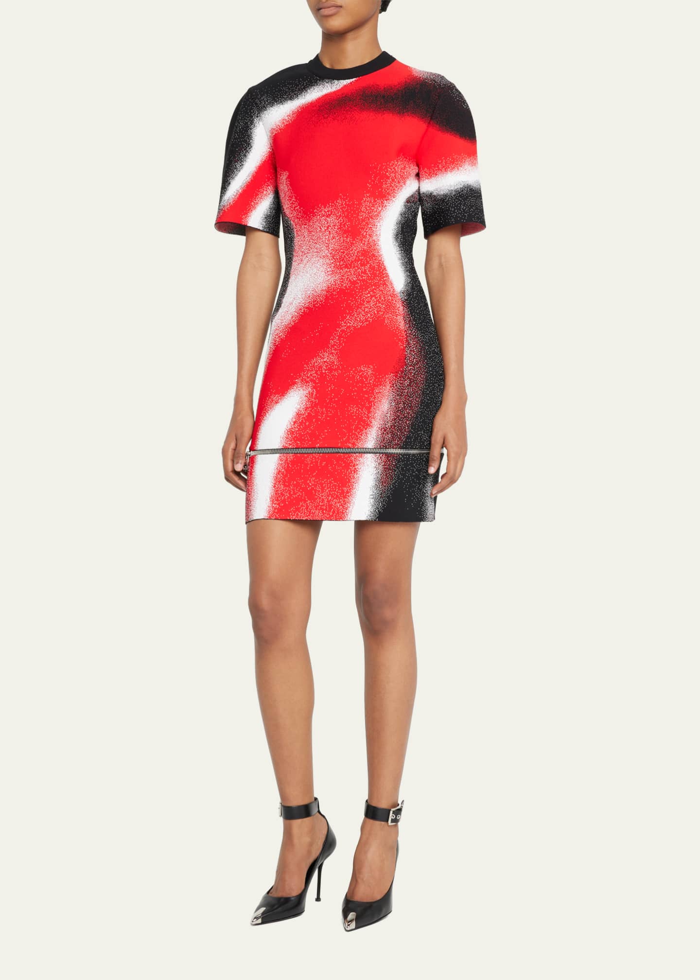 Alexander McQueen Mushroom Spore Print Mini Dress - Bergdorf Goodman