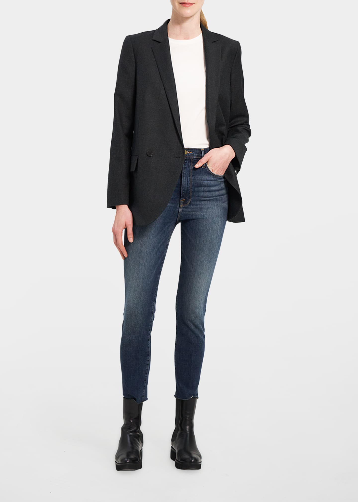 Theory Boyfriend Double-Breasted Wool Jacket - Bergdorf Goodman